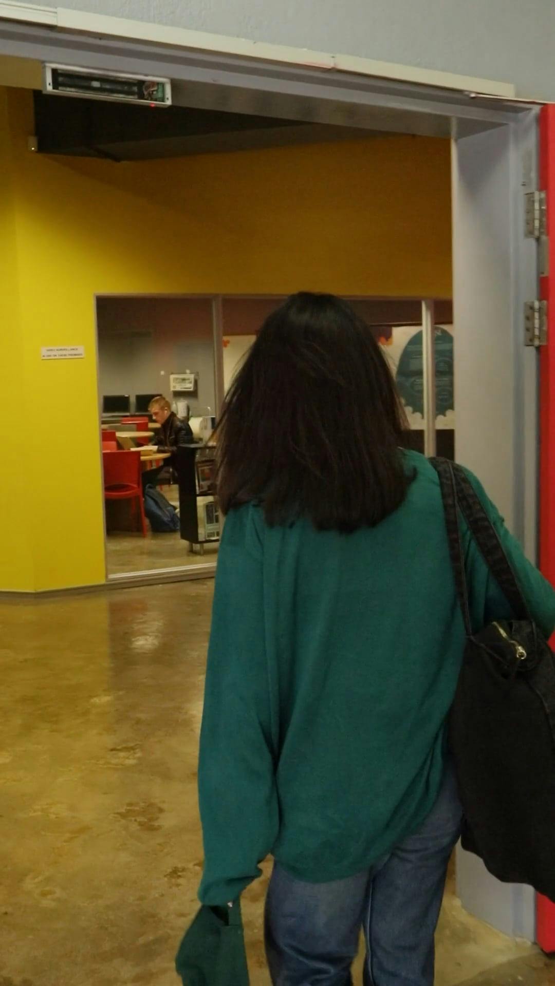 A Man and Woman Running in the Hallway Free Stock Video Footage ...