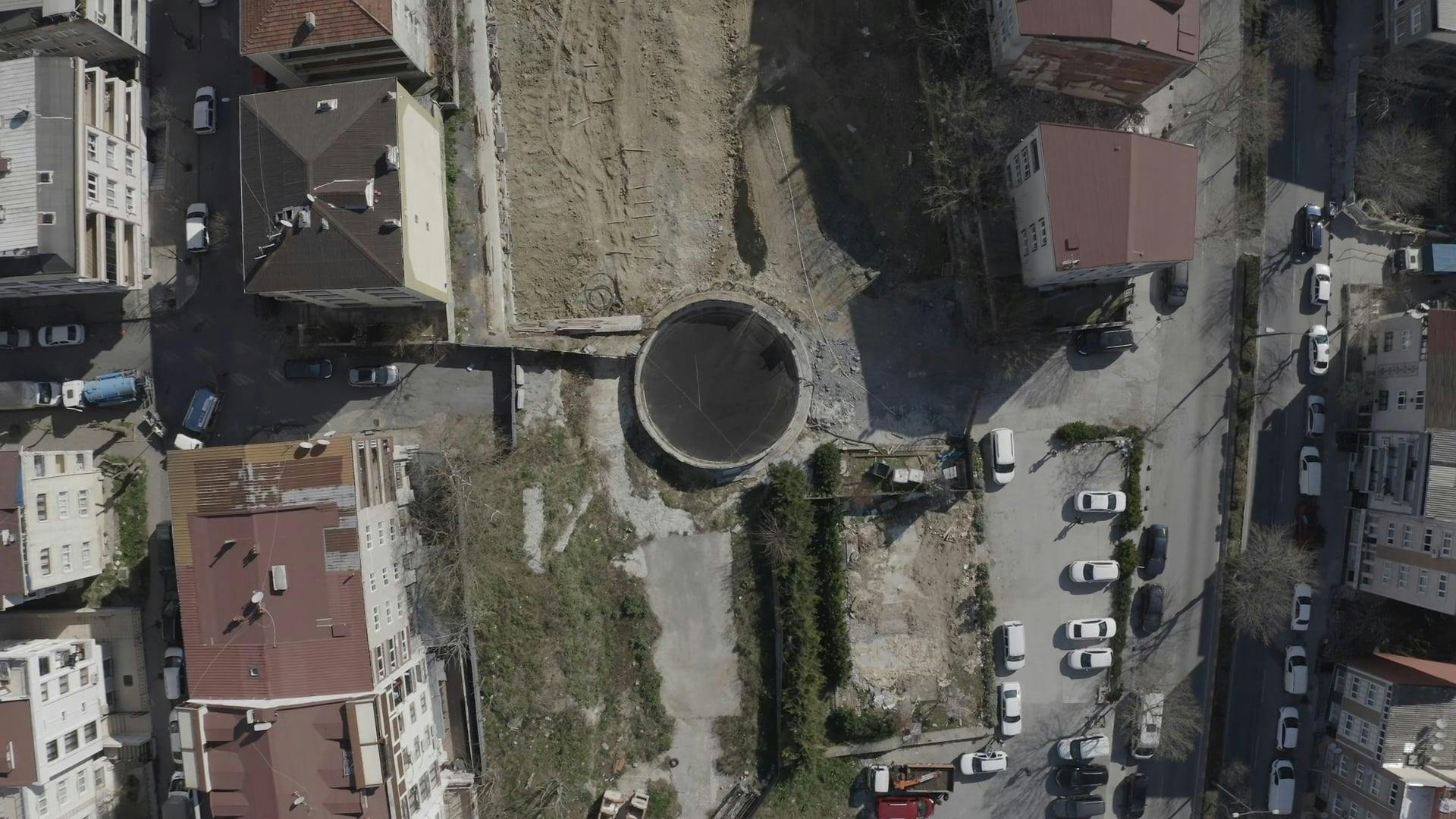 An aerial view of a sewer system in a city Free Stock Video Footage ...