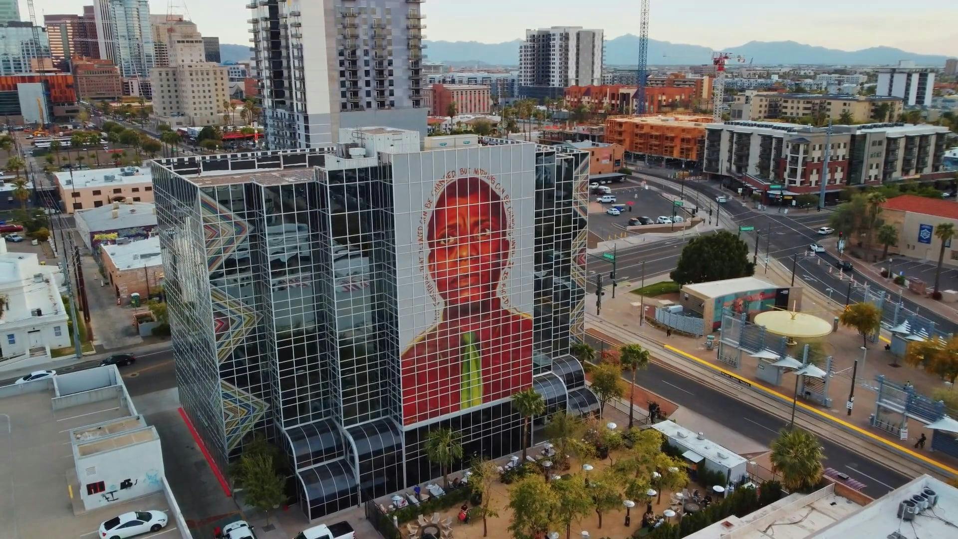 Building Mural Downtown Phoenix Free Stock Video Footage, Royalty-Free ...