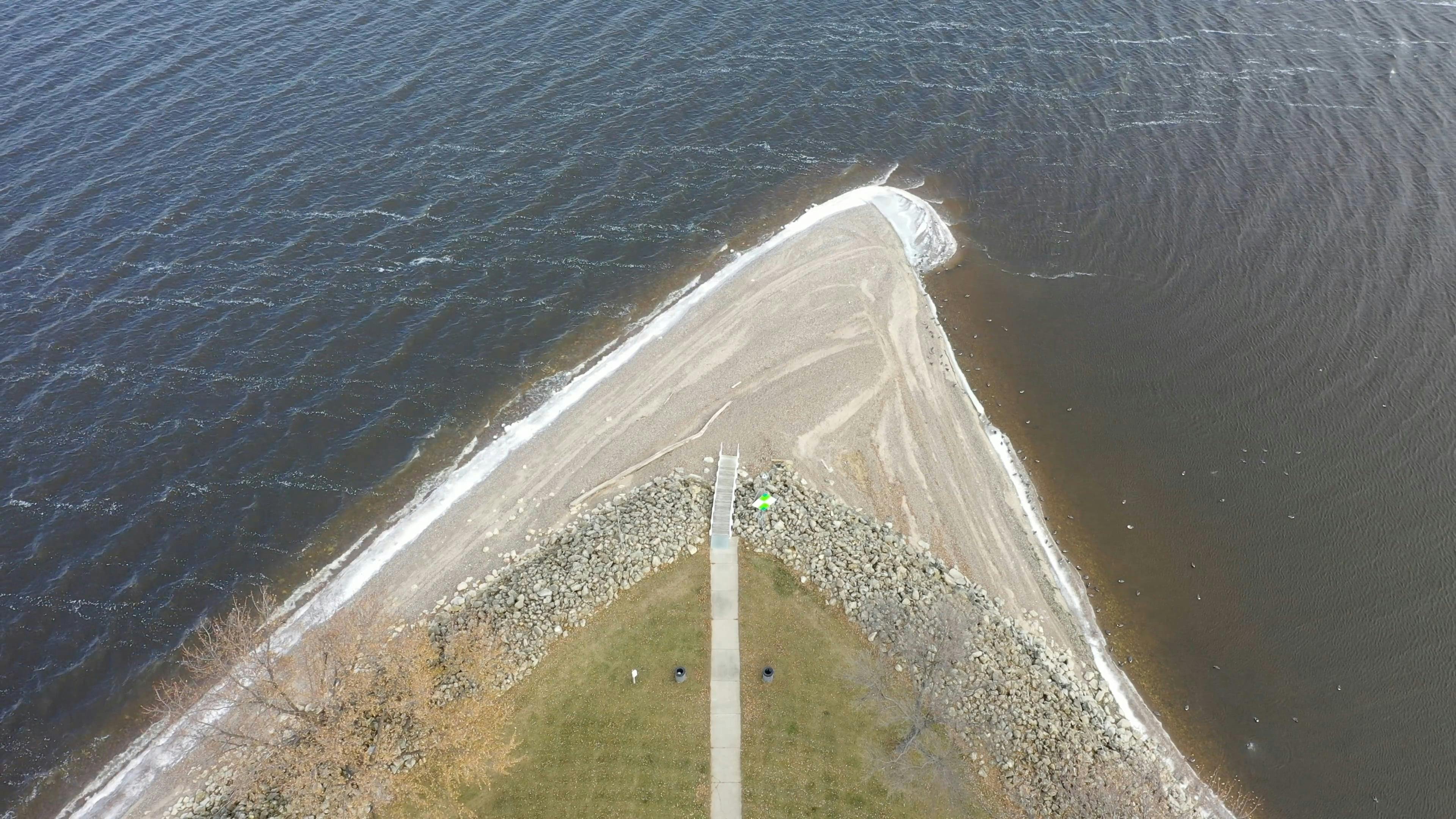 Seashore With A Triangular Shape · Free Stock Video