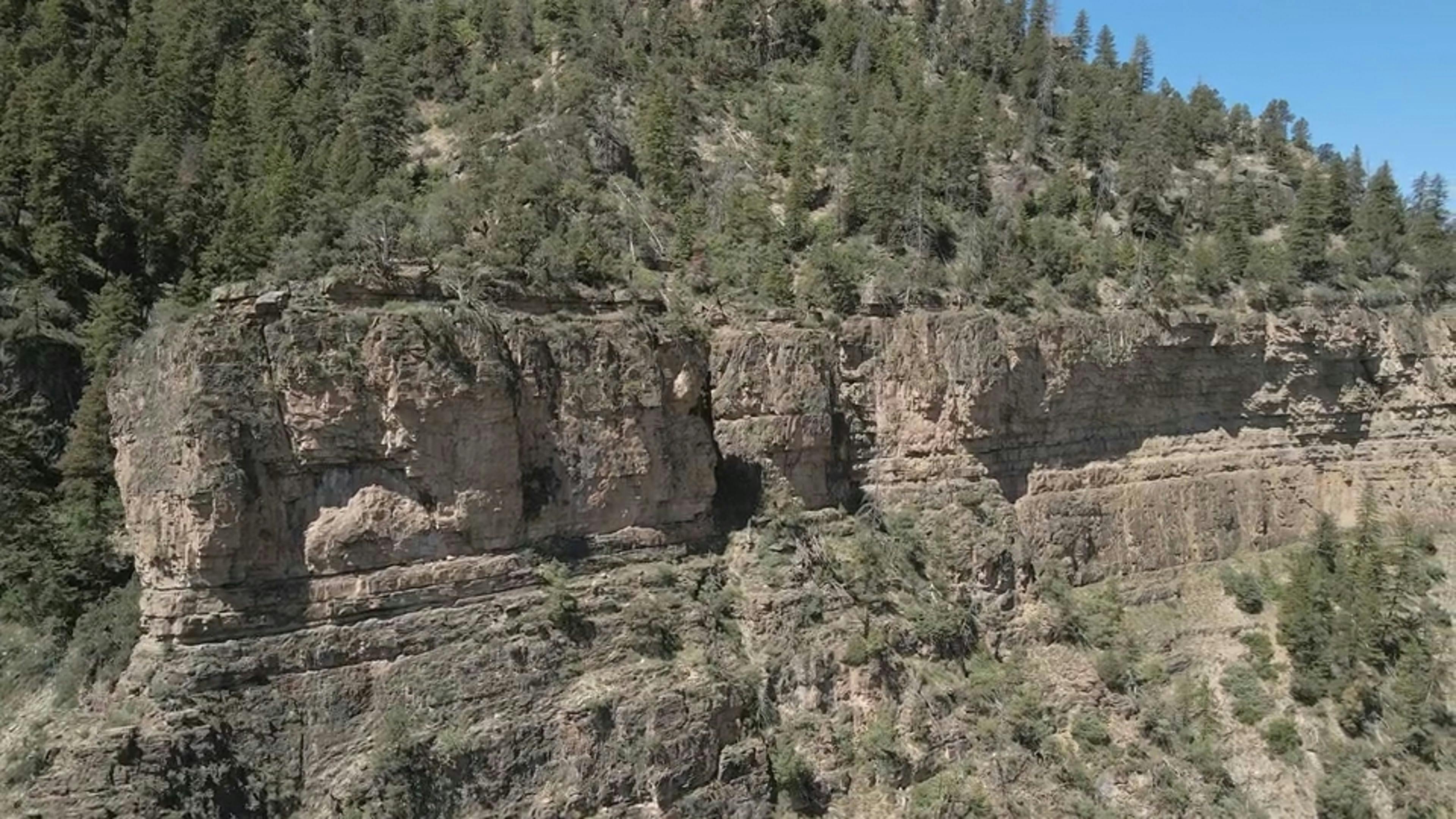 rocky layered nature scene in the Midwest along an interstate Free ...