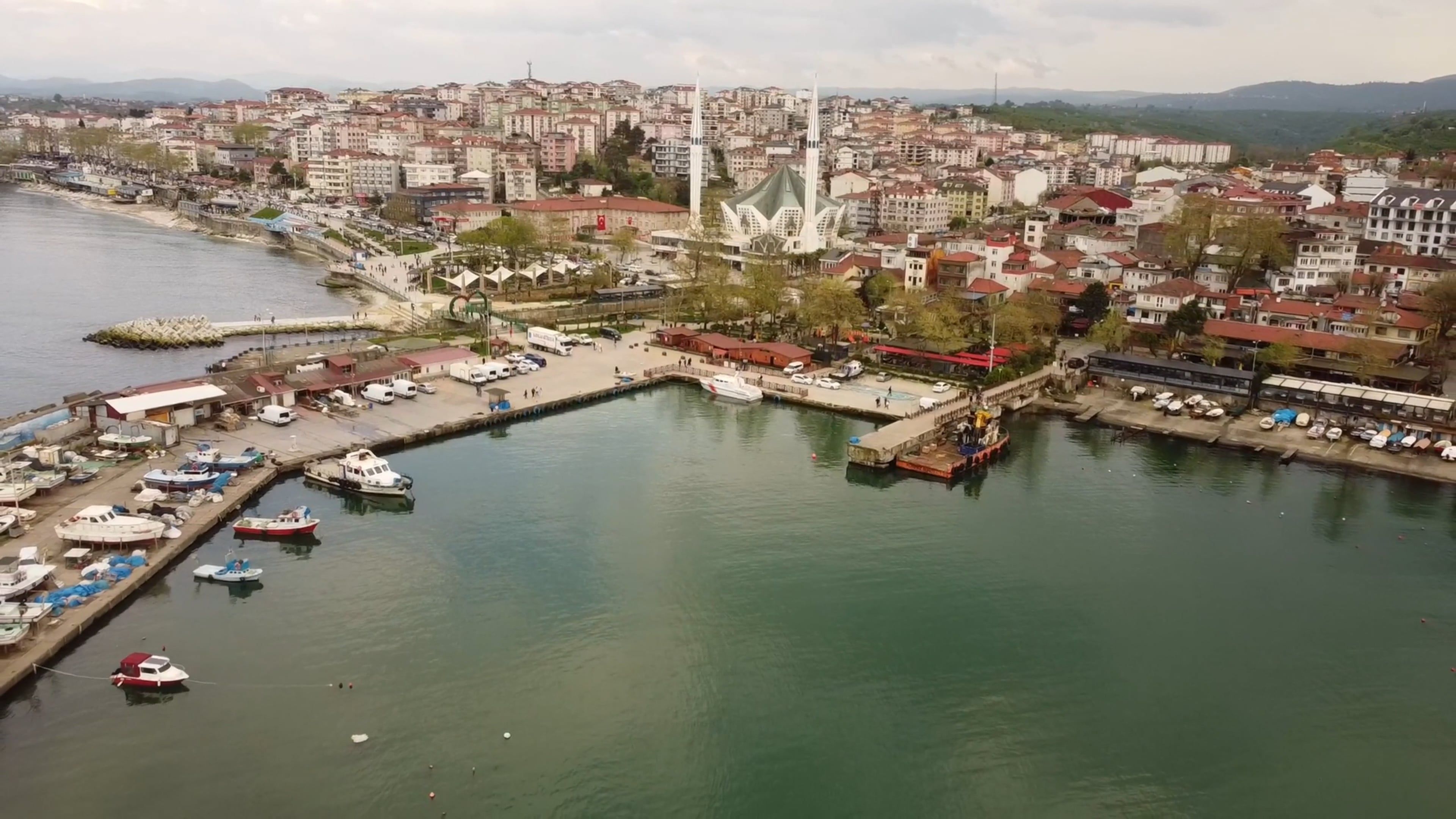 Drone Video of the Coast of Düzce City, Türkiye Free Stock Video ...