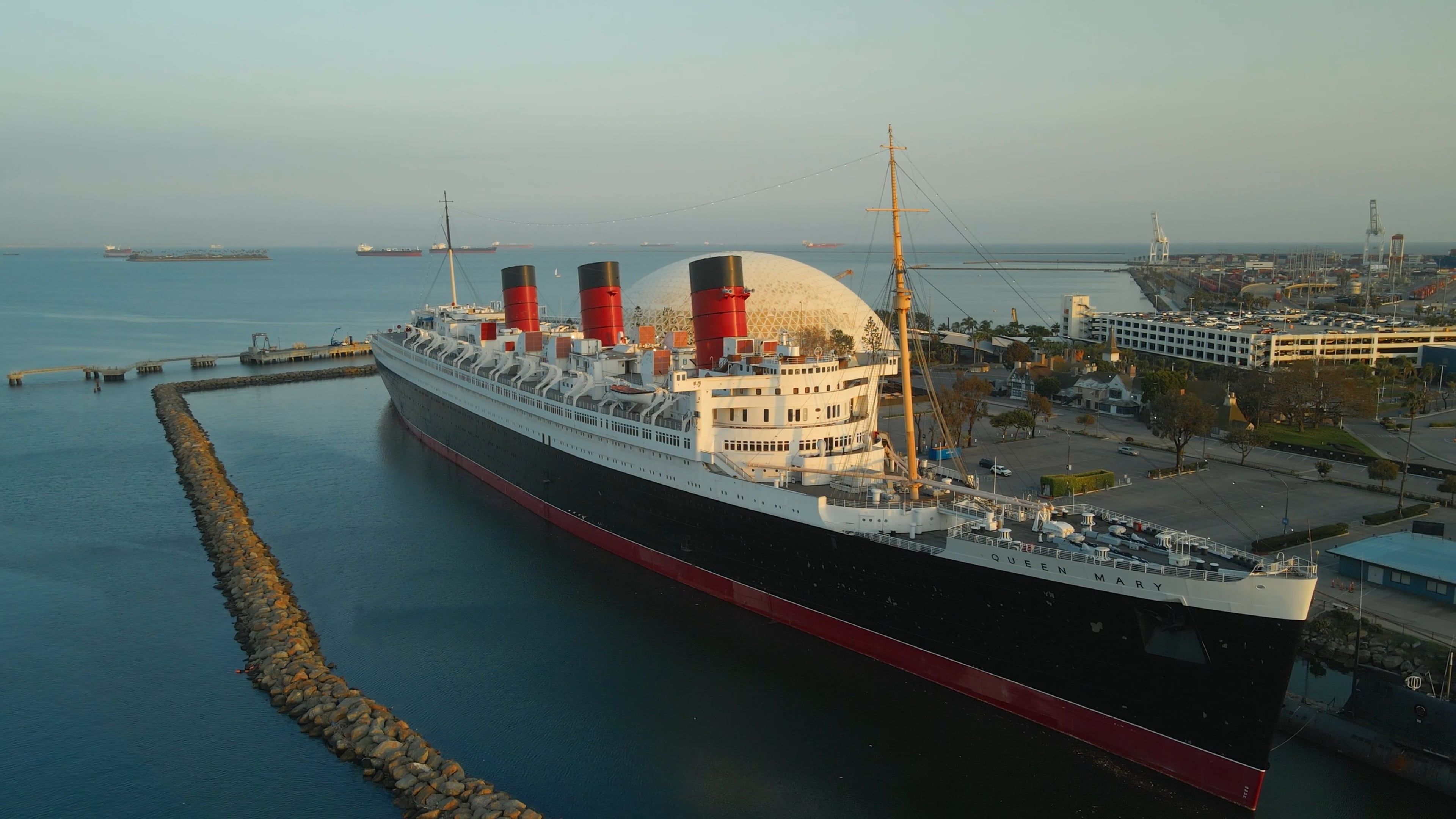 Historic Ship, Queen Mary Free Stock Video Footage, Royalty-Free 4K ...