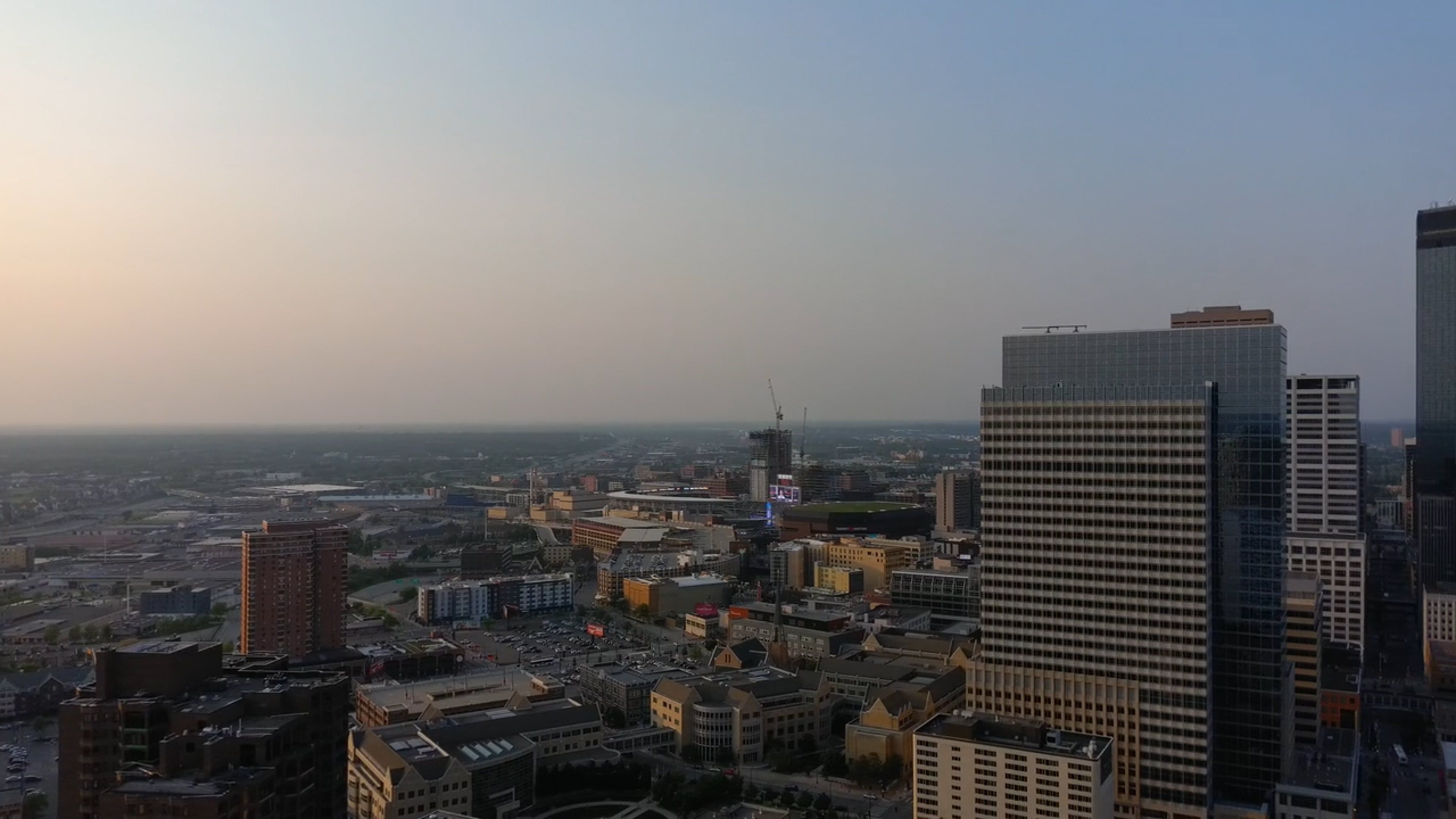 Night View of Minneapolis City in Minnesota, USA Free Stock Video ...