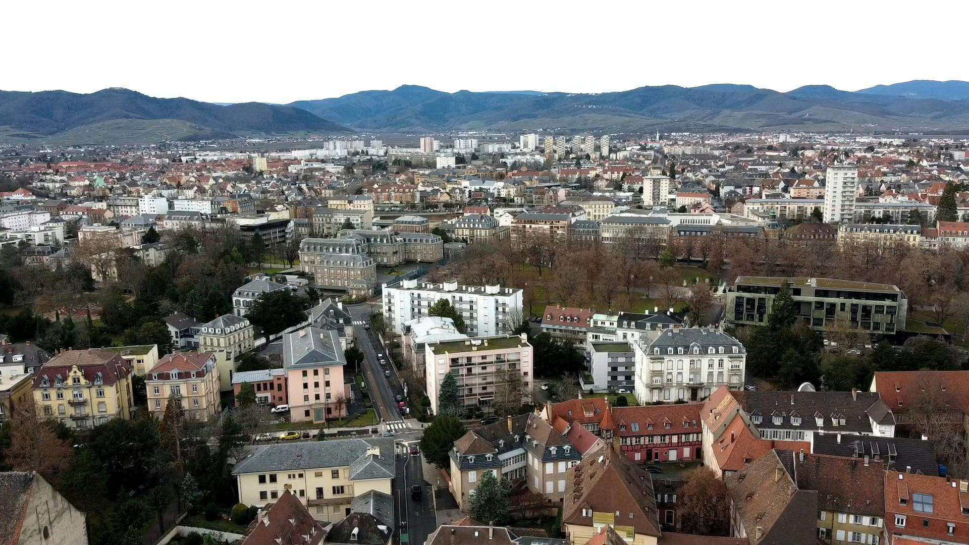 Colmar and surroundings from the air Free Stock Video Footage, Royalty ...
