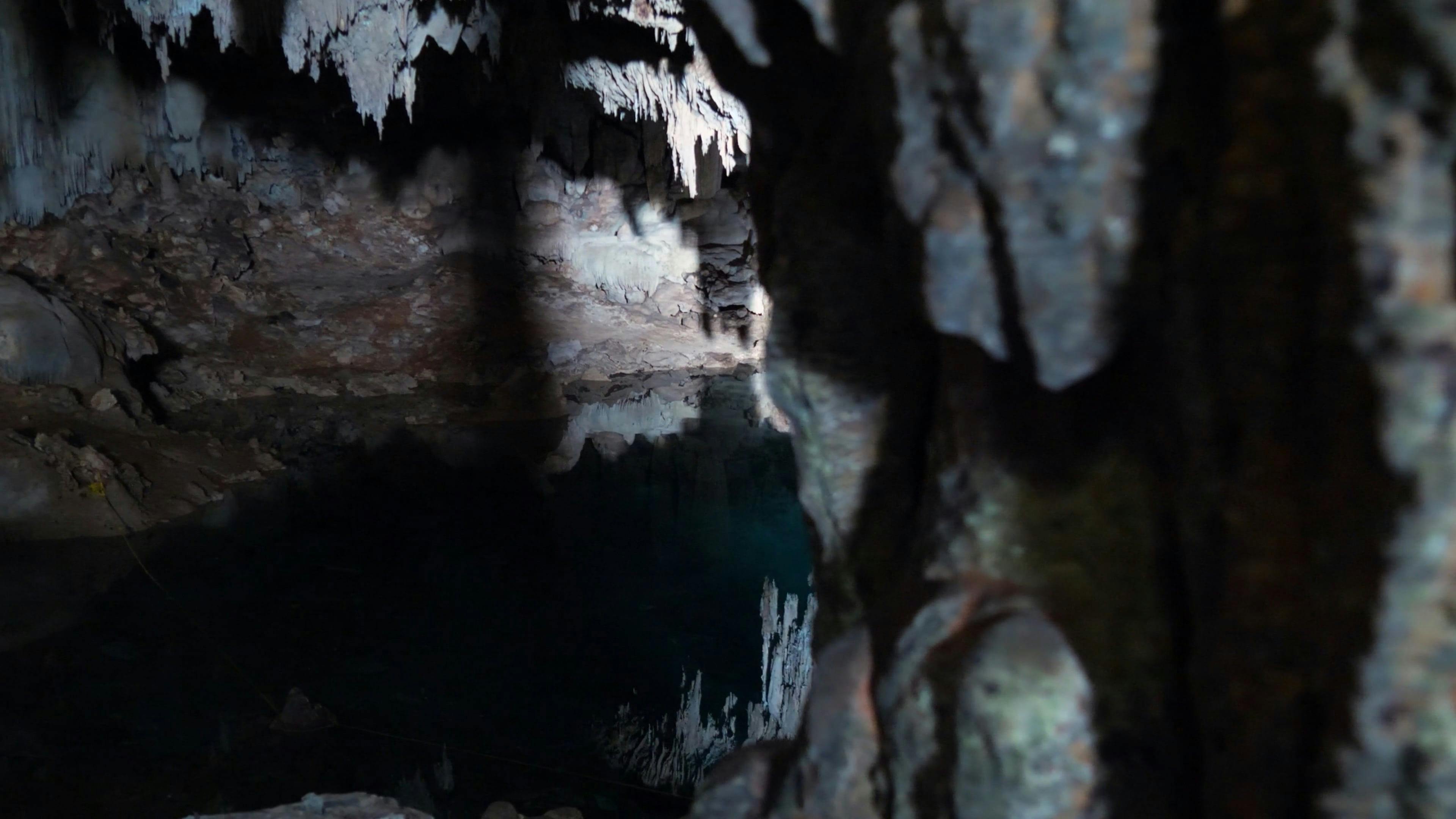 Cave Indoors with Falling Drops of Water Free Stock Video Footage ...