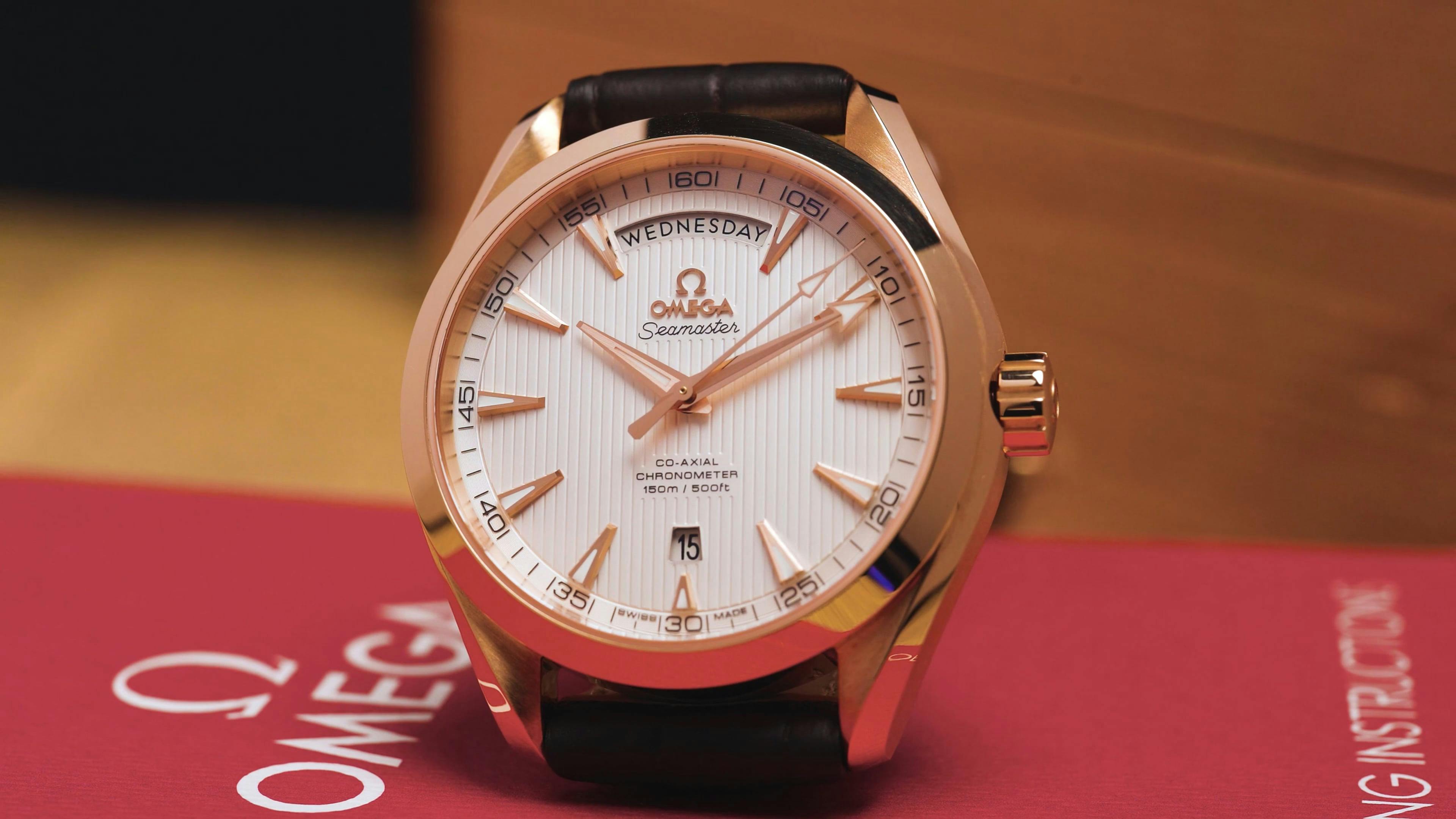 The omega seamaster watch is on display Free Stock Video Footage ...