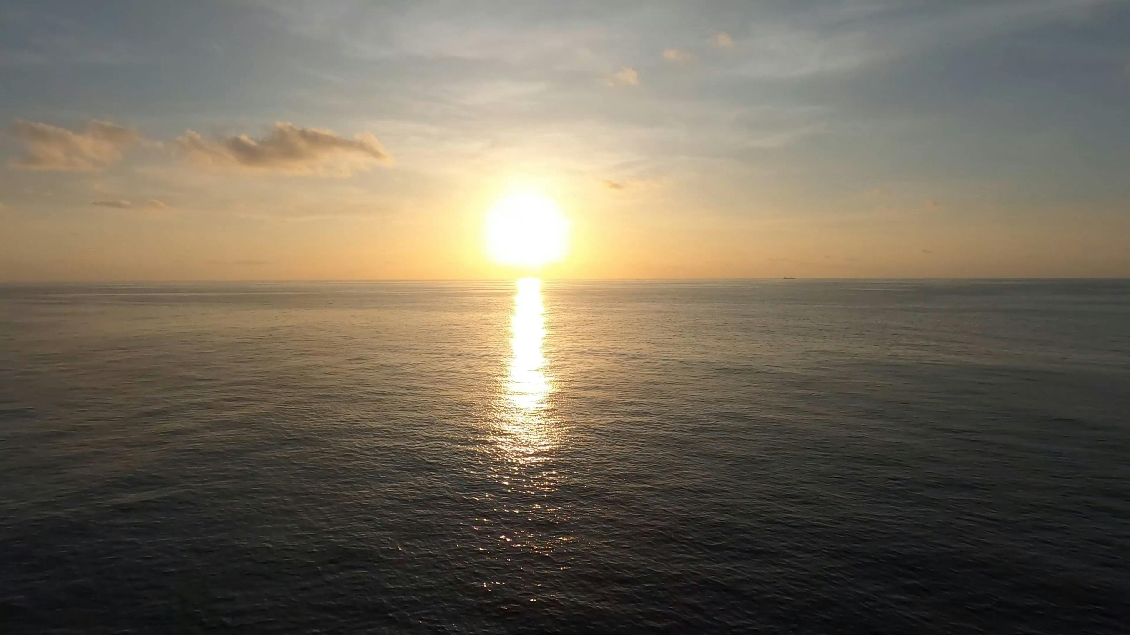 Beautiful Ocean Sunrise with Calm Waters Free Stock Video Footage ...