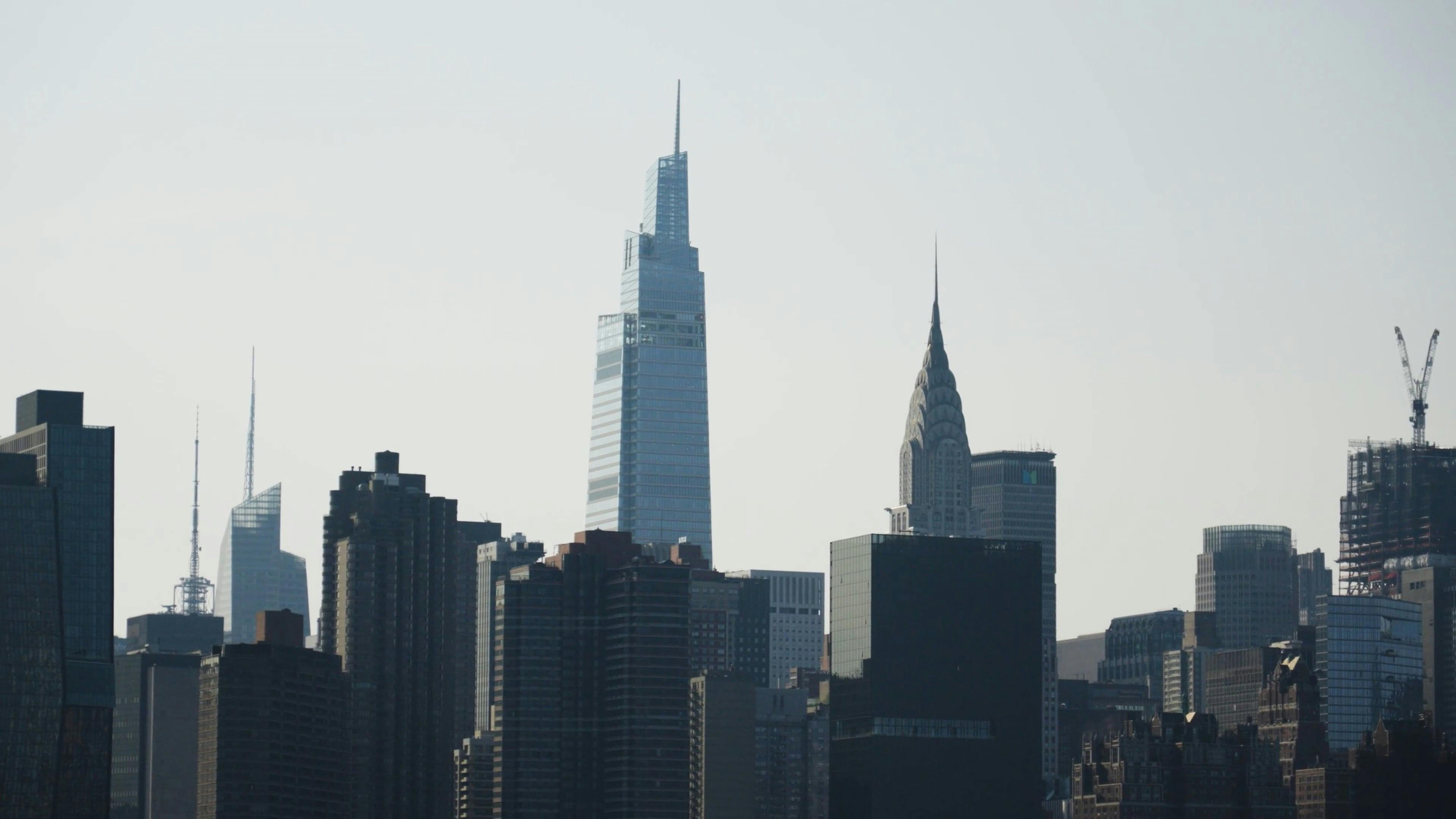 One Vanderbilt and the Chrysler Tower viewed from across the East River ...