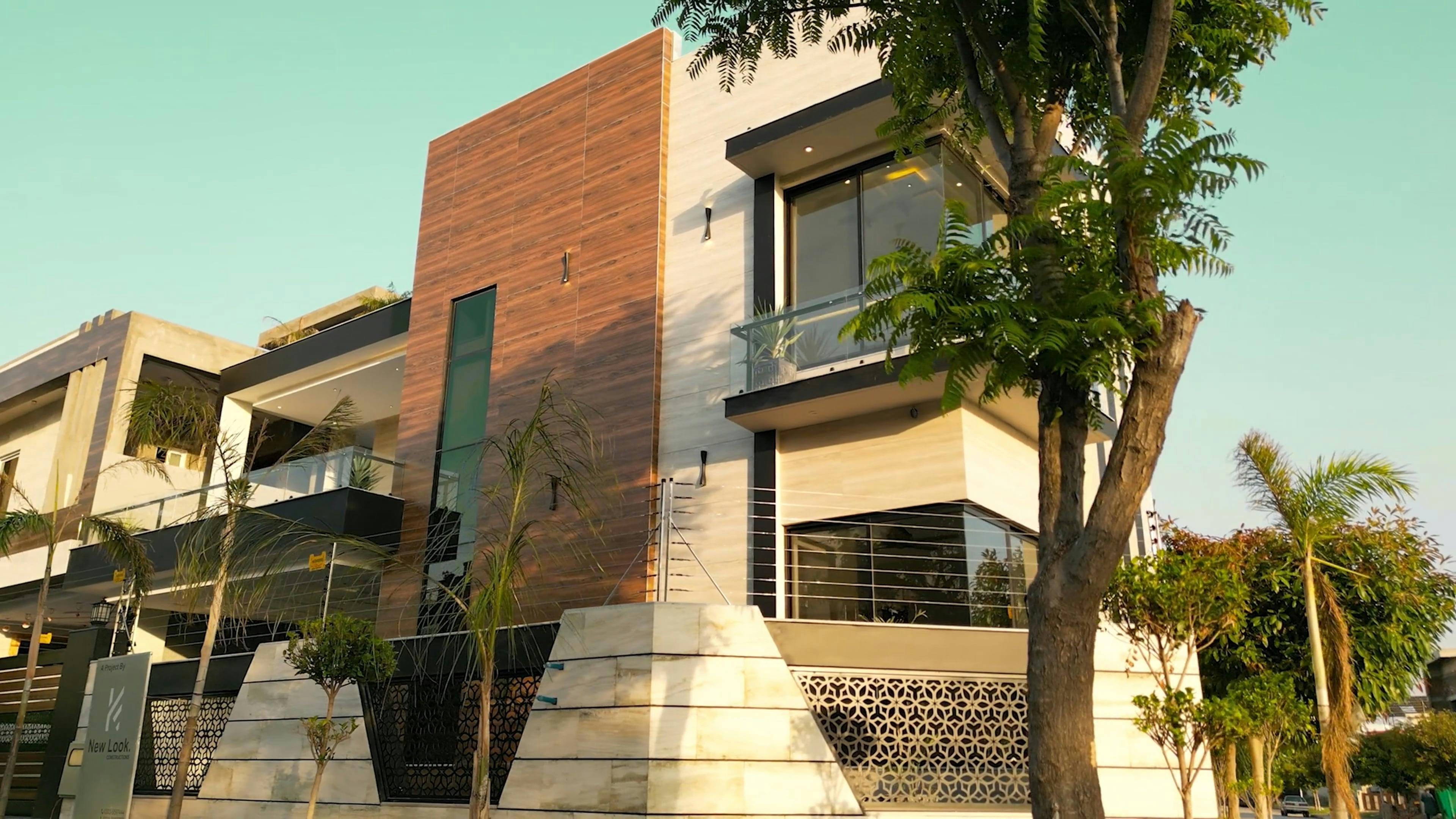 Drone footage of beautifully designed home exterior Free Stock Video ...