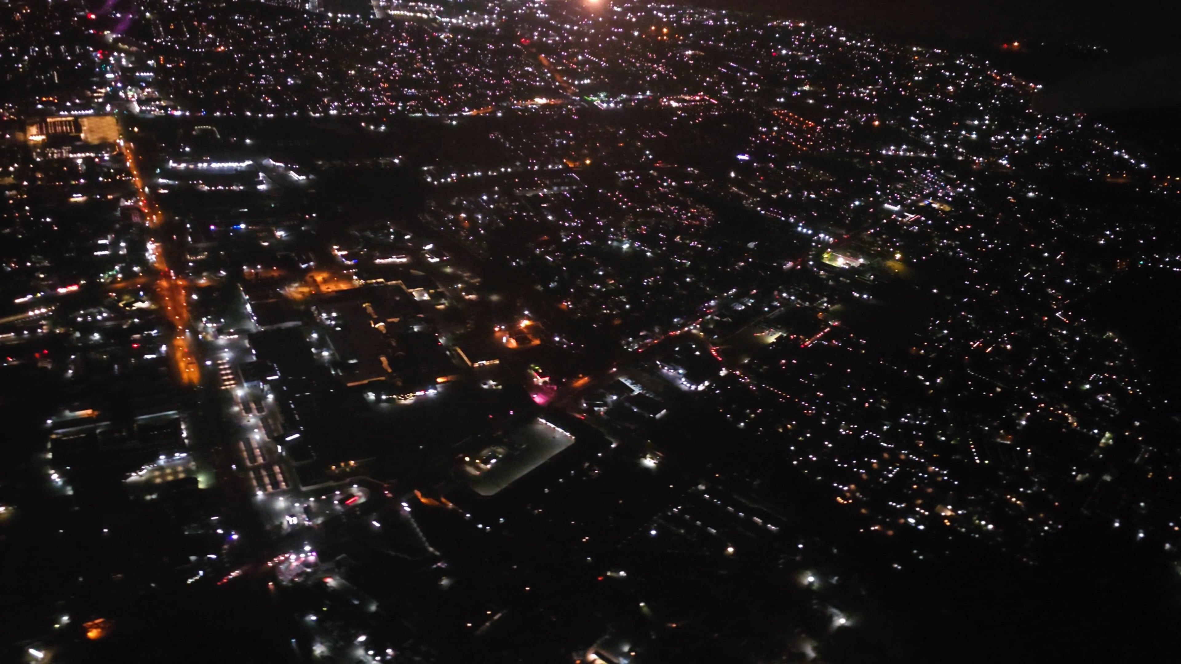 Aerial View of Johannesburg City at Night Free Stock Video Footage ...