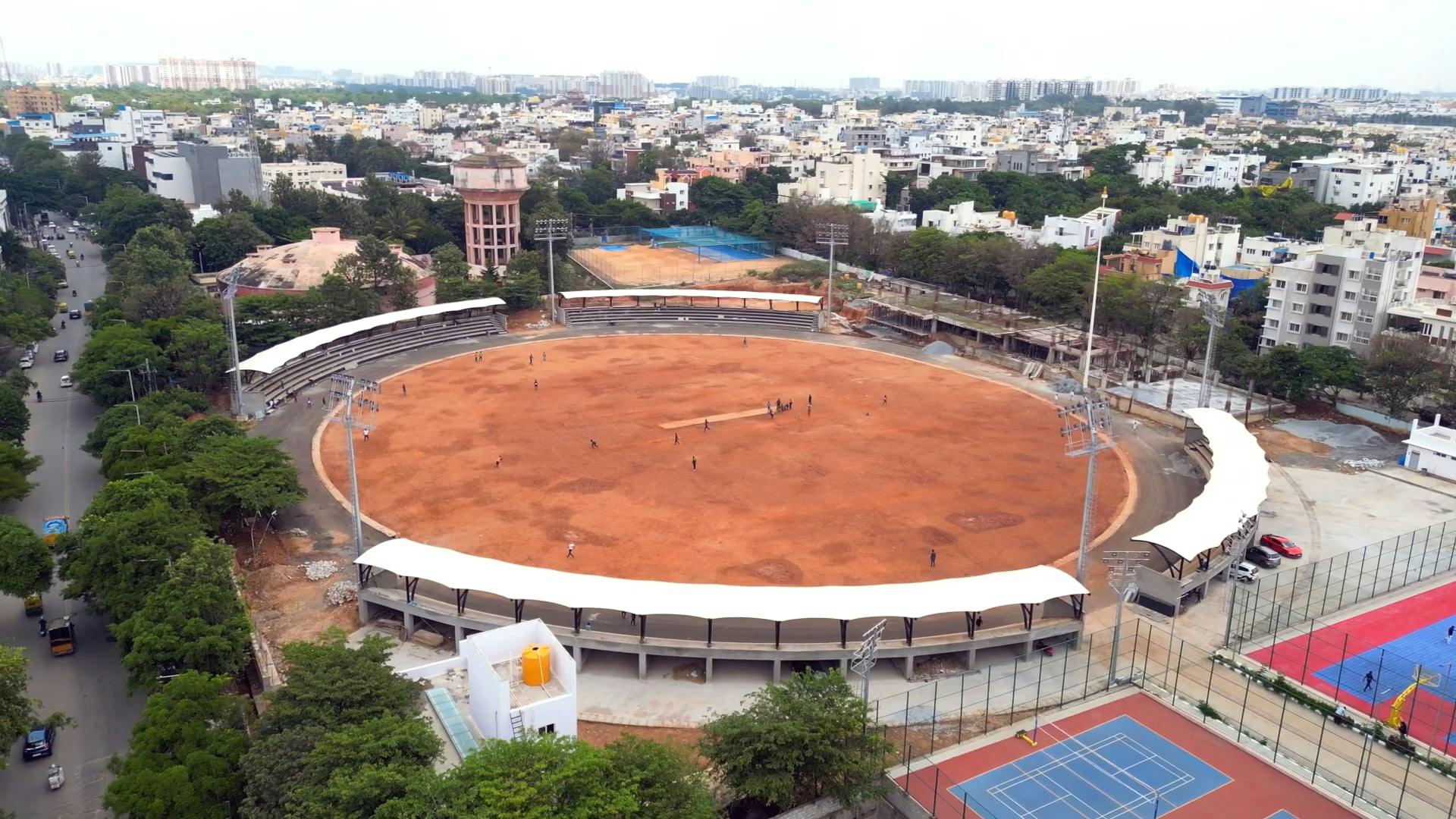 Aerial View of Cricket Stadium in India Free Stock Video Footage ...