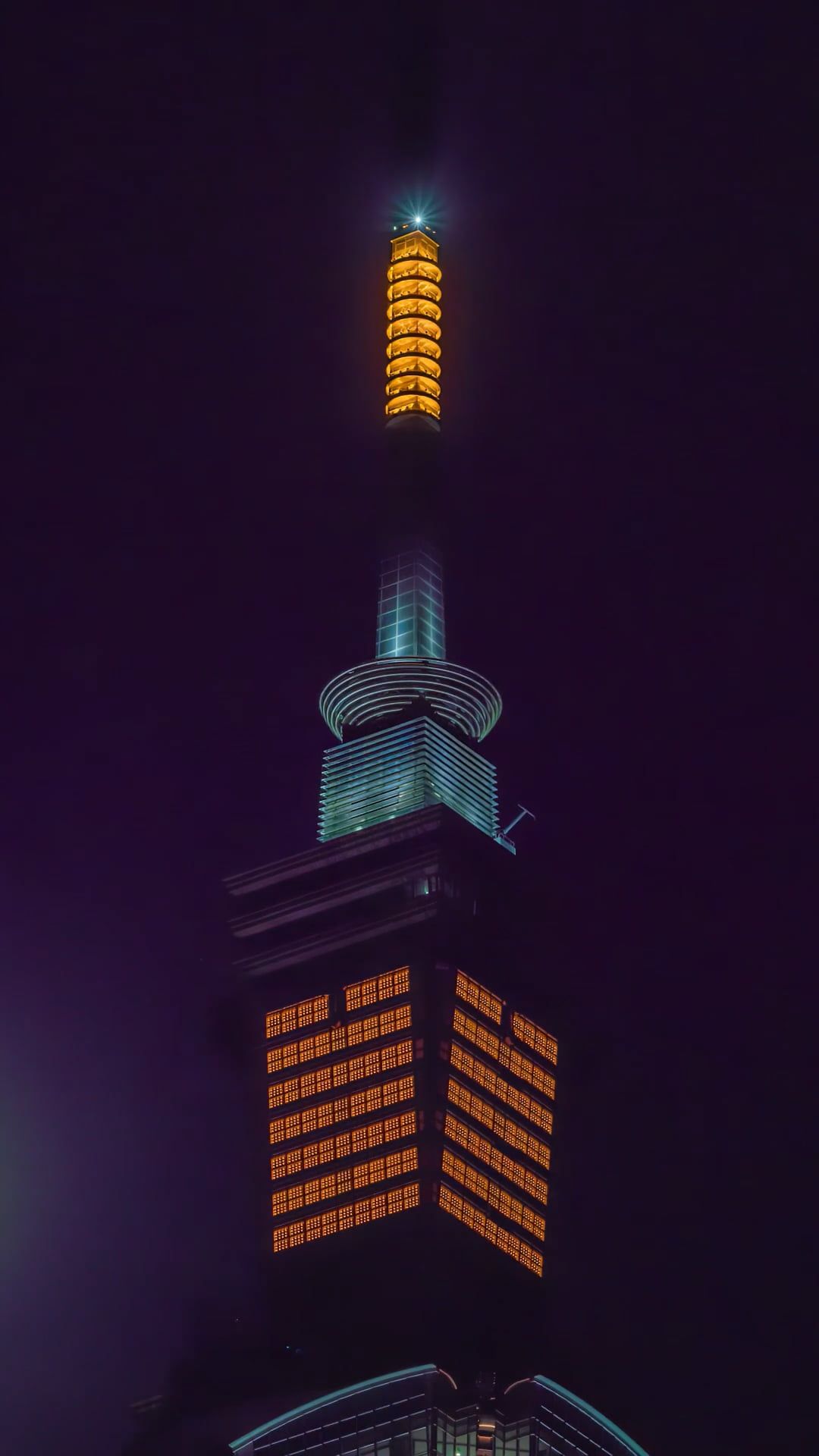 A tower with a light on it at night Free Stock Video Footage, Royalty ...