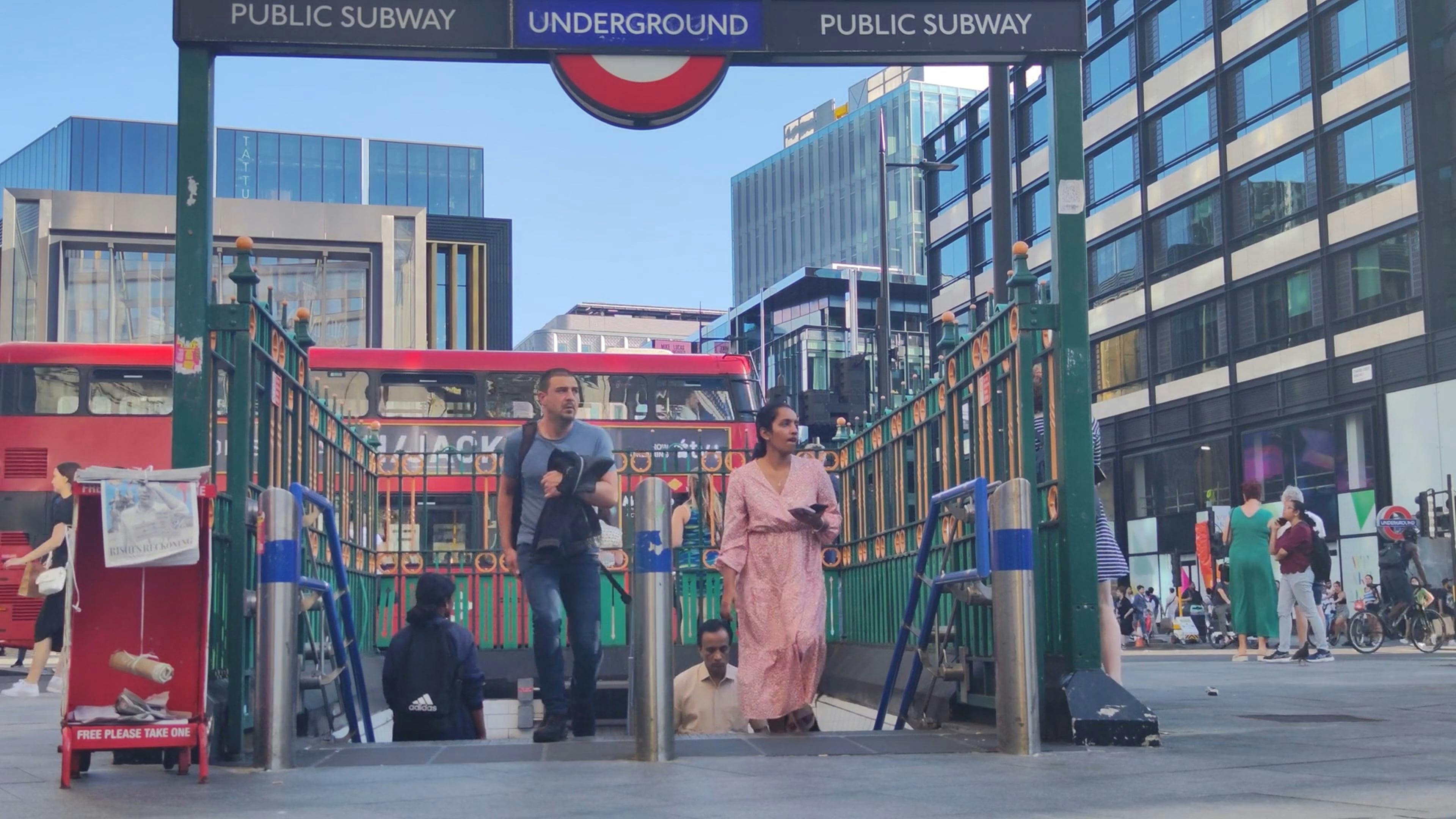 Busy Day at London's Iconic Subway Station Free Stock Video Footage ...