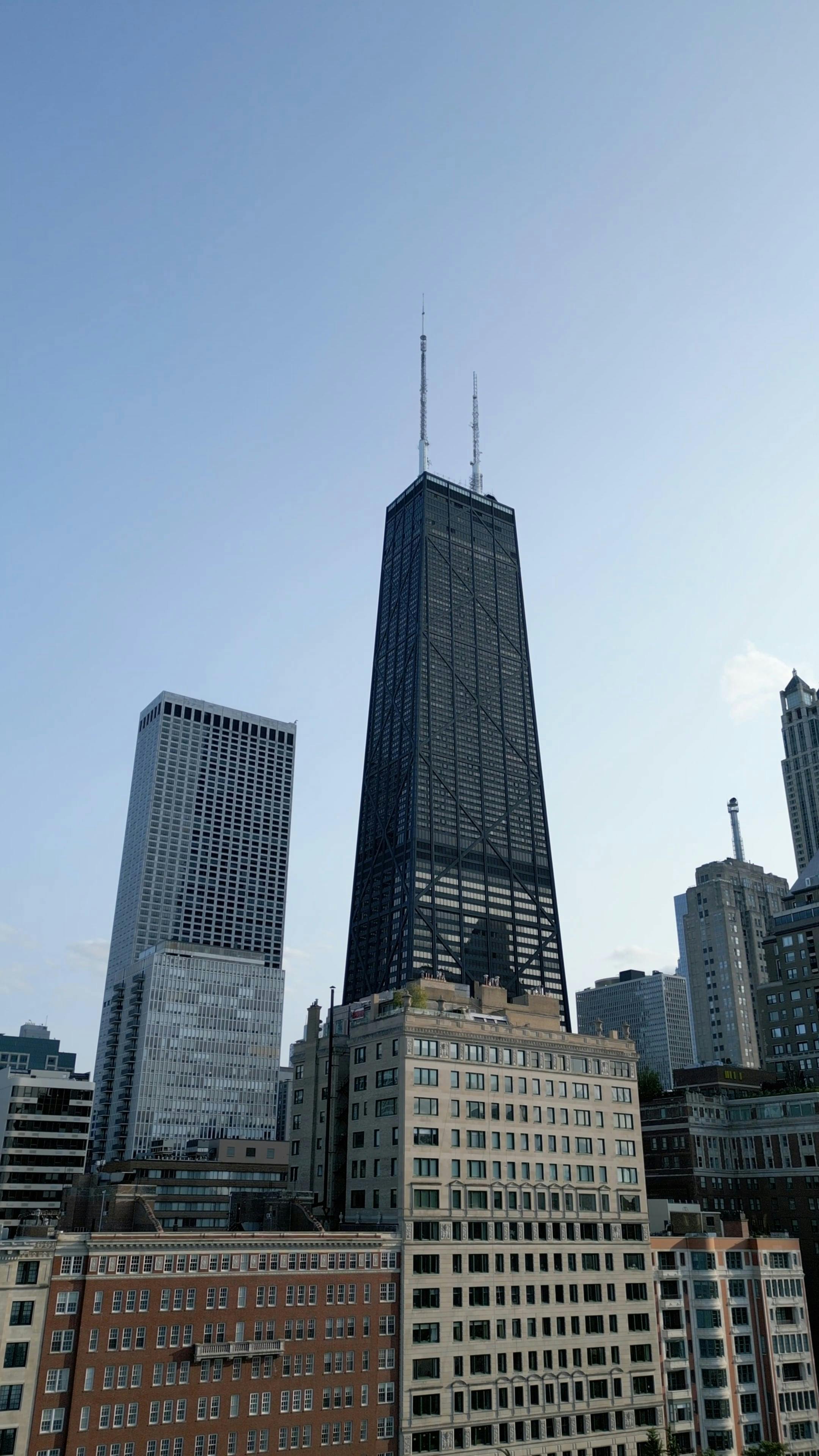 Low Angle View of Modern Skyscrapers in Chicago, Illinois Free Stock ...