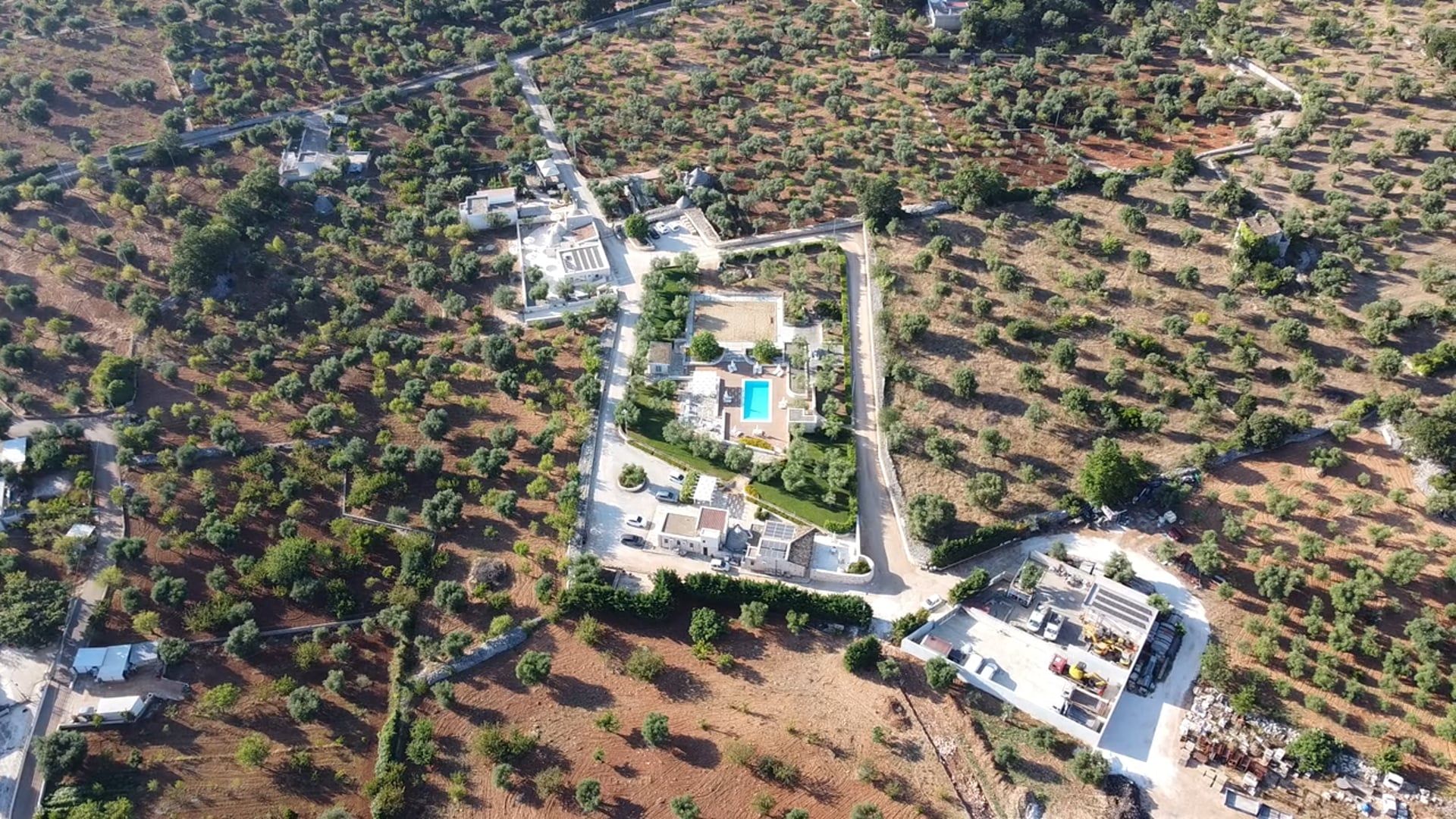 A bird's eye view of the villa Free Stock Video Footage, Royalty-Free ...