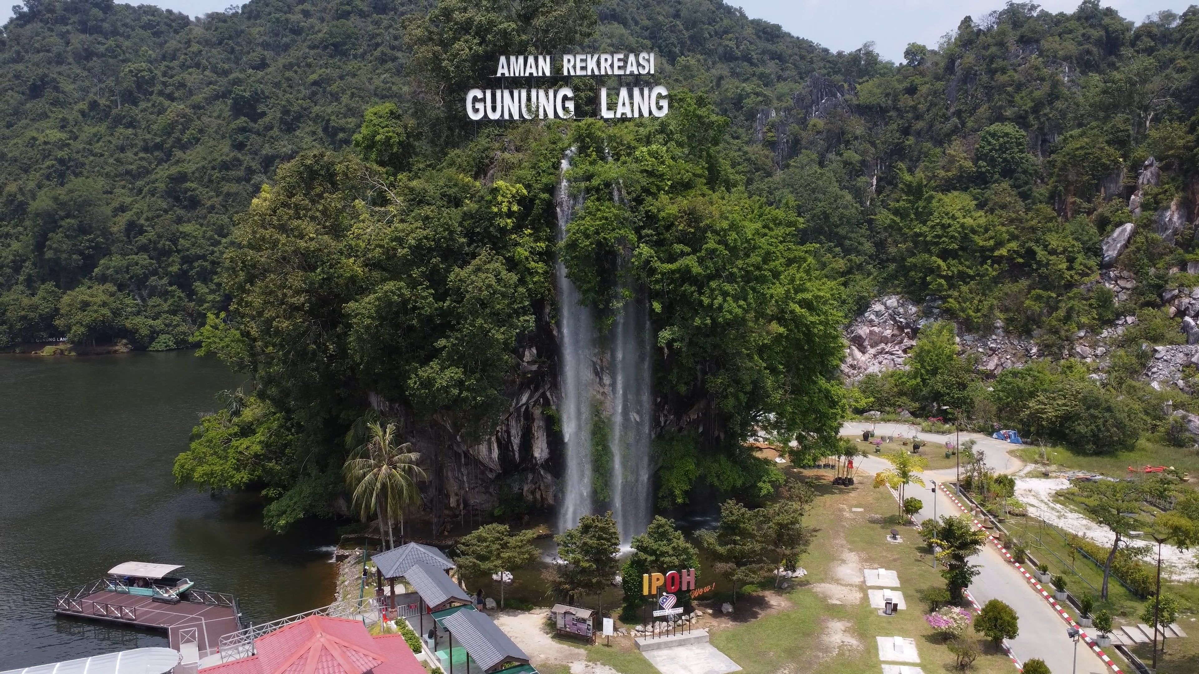 A bird's eye view of the waterfall Free Stock Video Footage, Royalty ...