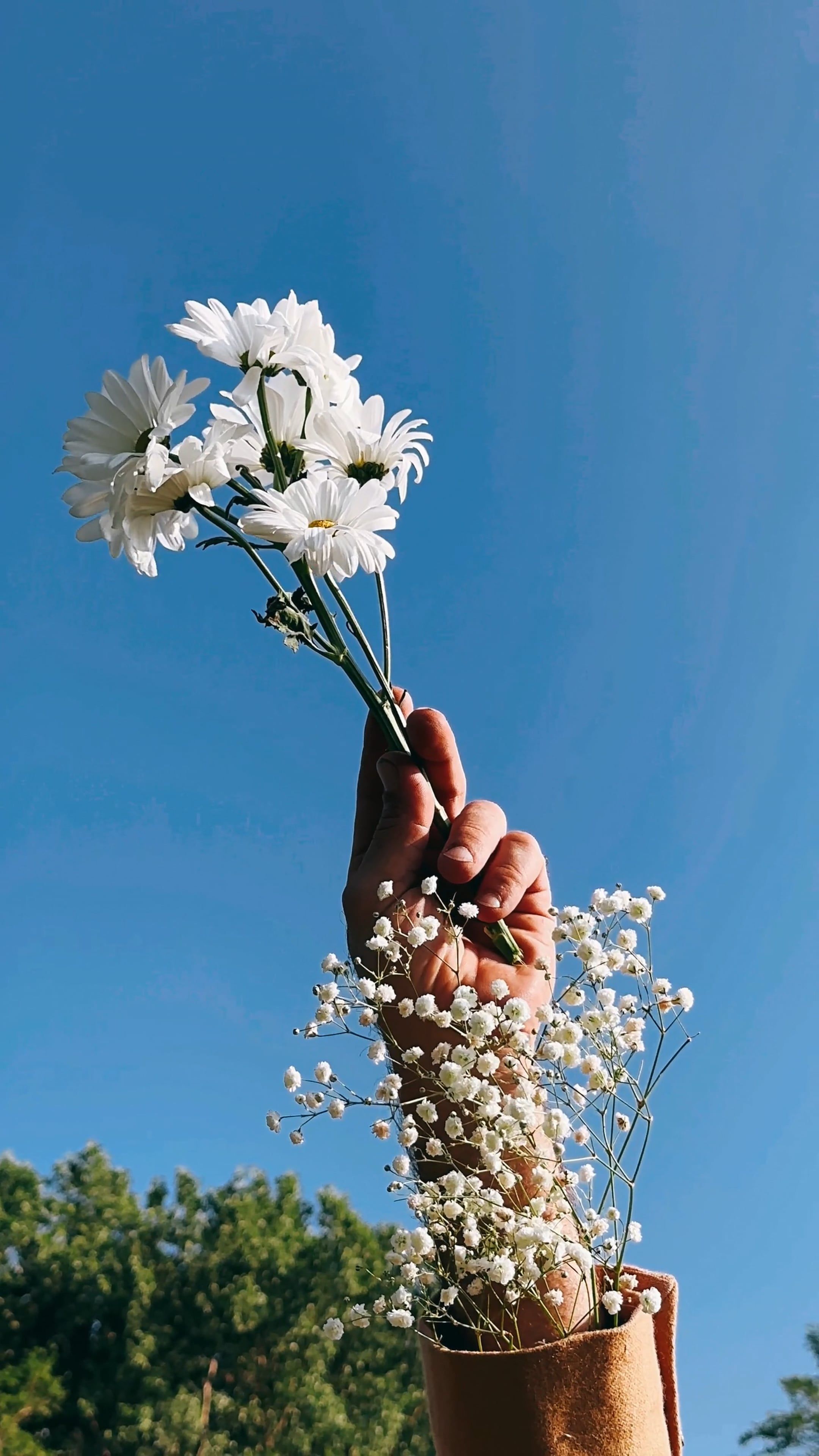A person holding flowers in their hand with the words, the best way to ...