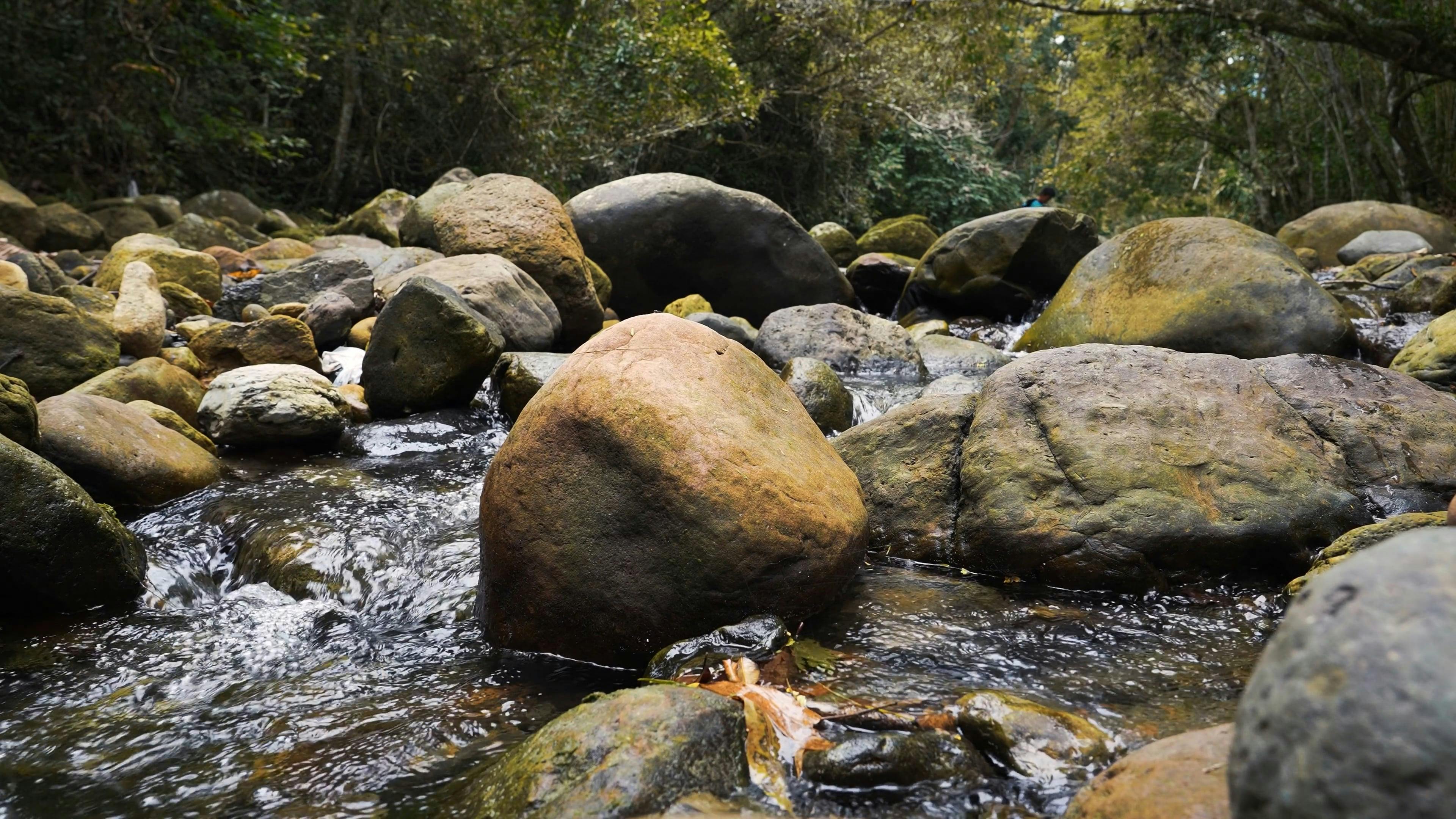 Piles Of Loose Rocks Along The Riverside Free Stock Video Footage ...