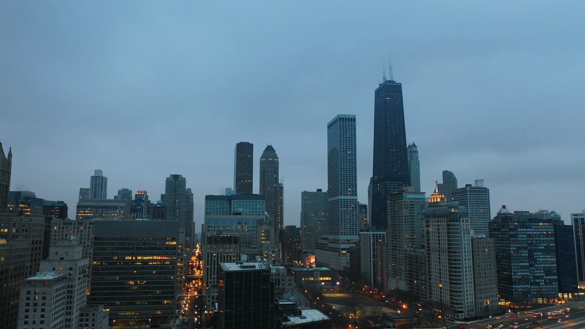 Aerial View Of City At Dawn · Free Stock Video