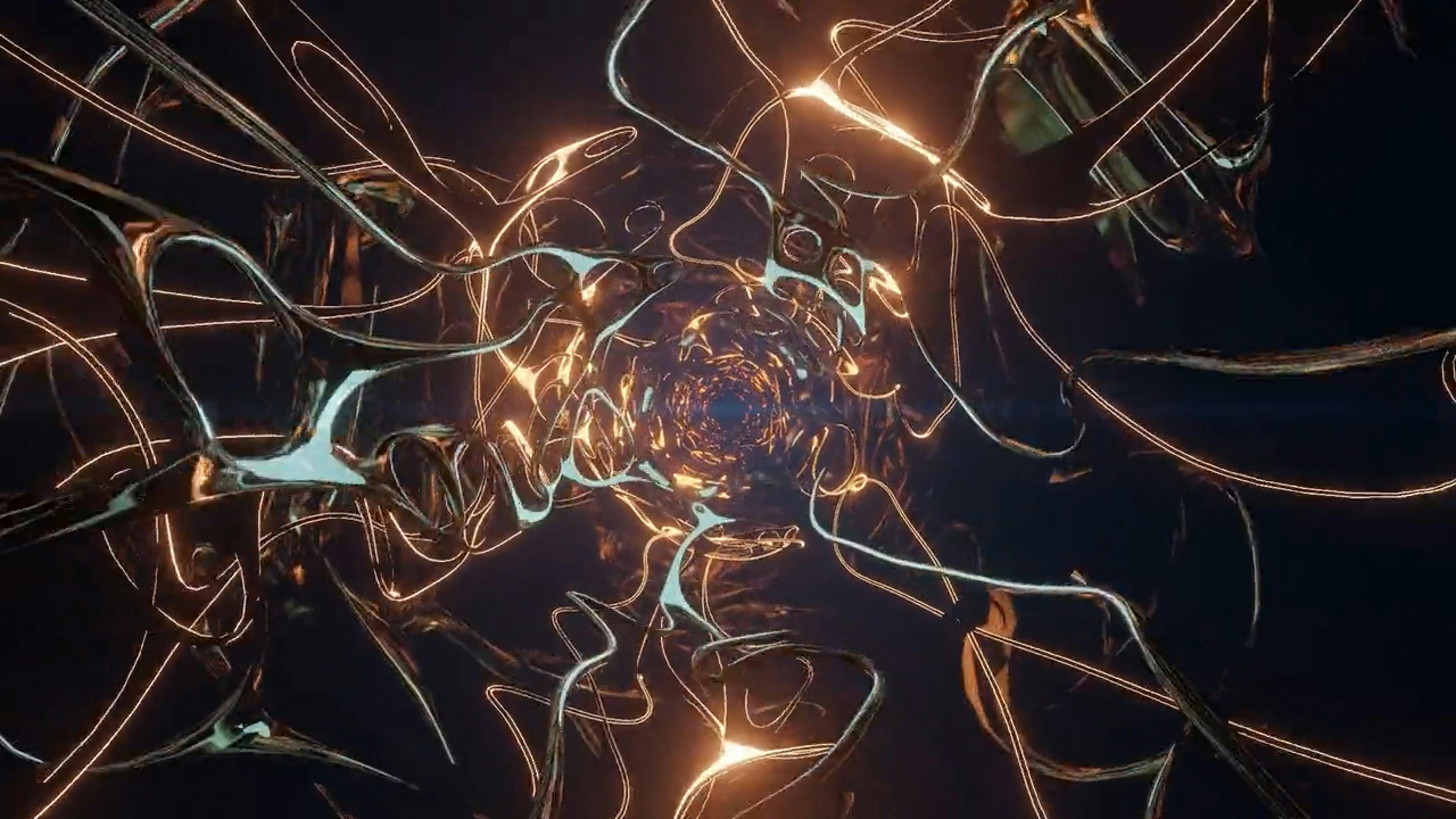 Abstract Glowing Fiber Optical Network Lights Free Stock Video Footage ...