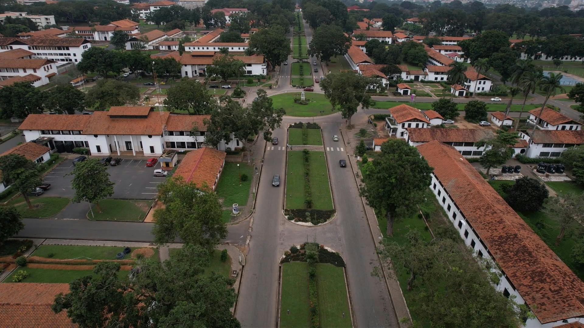 Drone footage of University of Ghana Legon Free Stock Video Footage ...