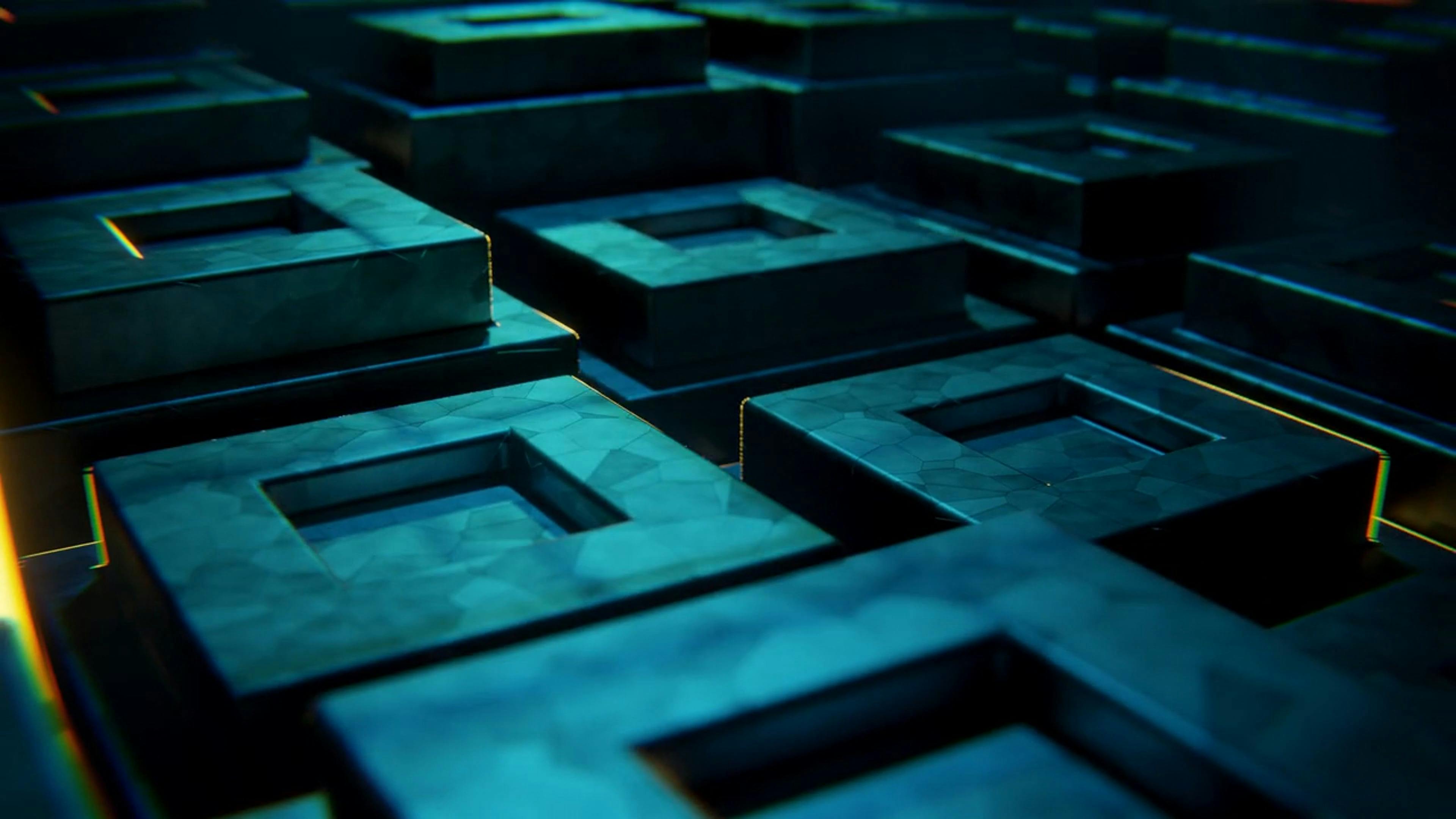 A close up of a row of black cubes Free Stock Video Footage, Royalty ...