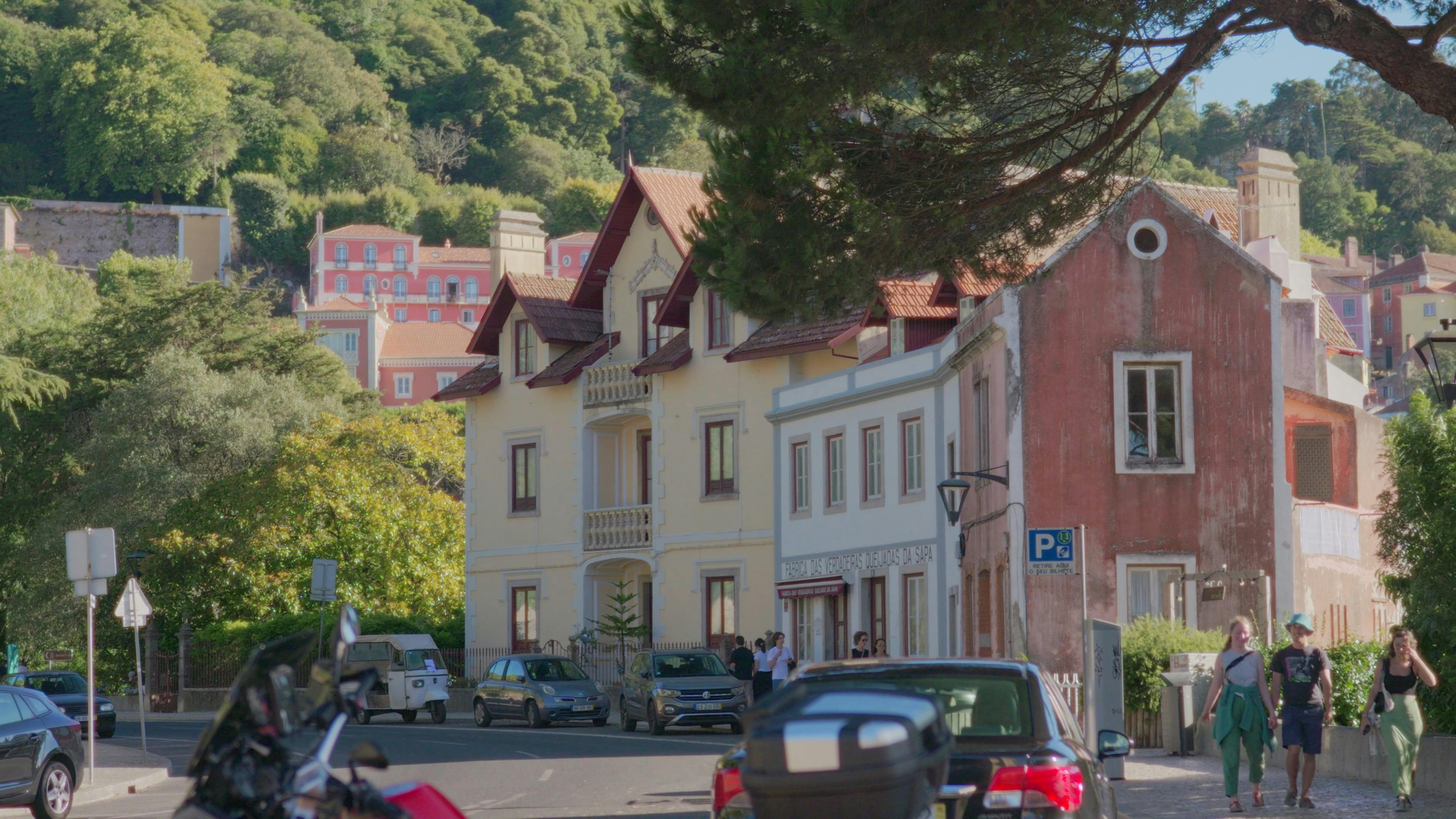 Cinematic look of Sintra Historic Center, Portugal Free Stock Video ...