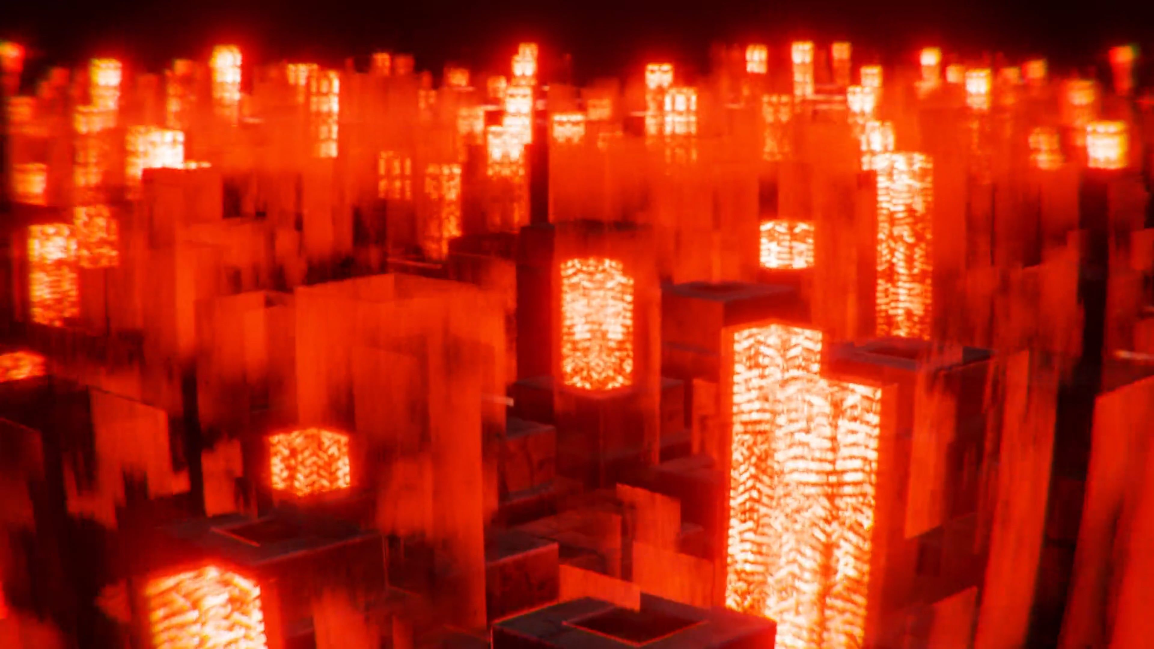 A red glow is seen in the middle of a city Free Stock Video Footage ...