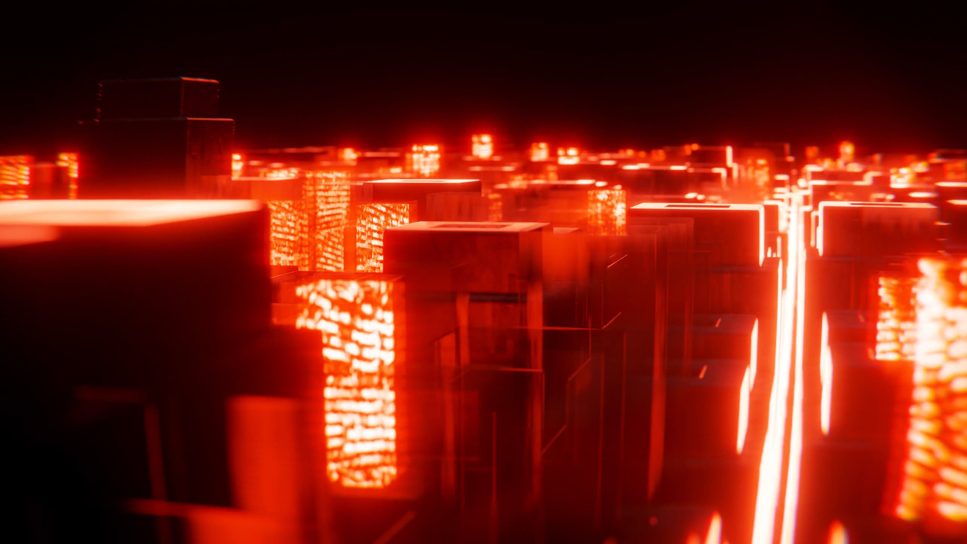 A city with red lights and buildings Free Stock Video Footage, Royalty ...
