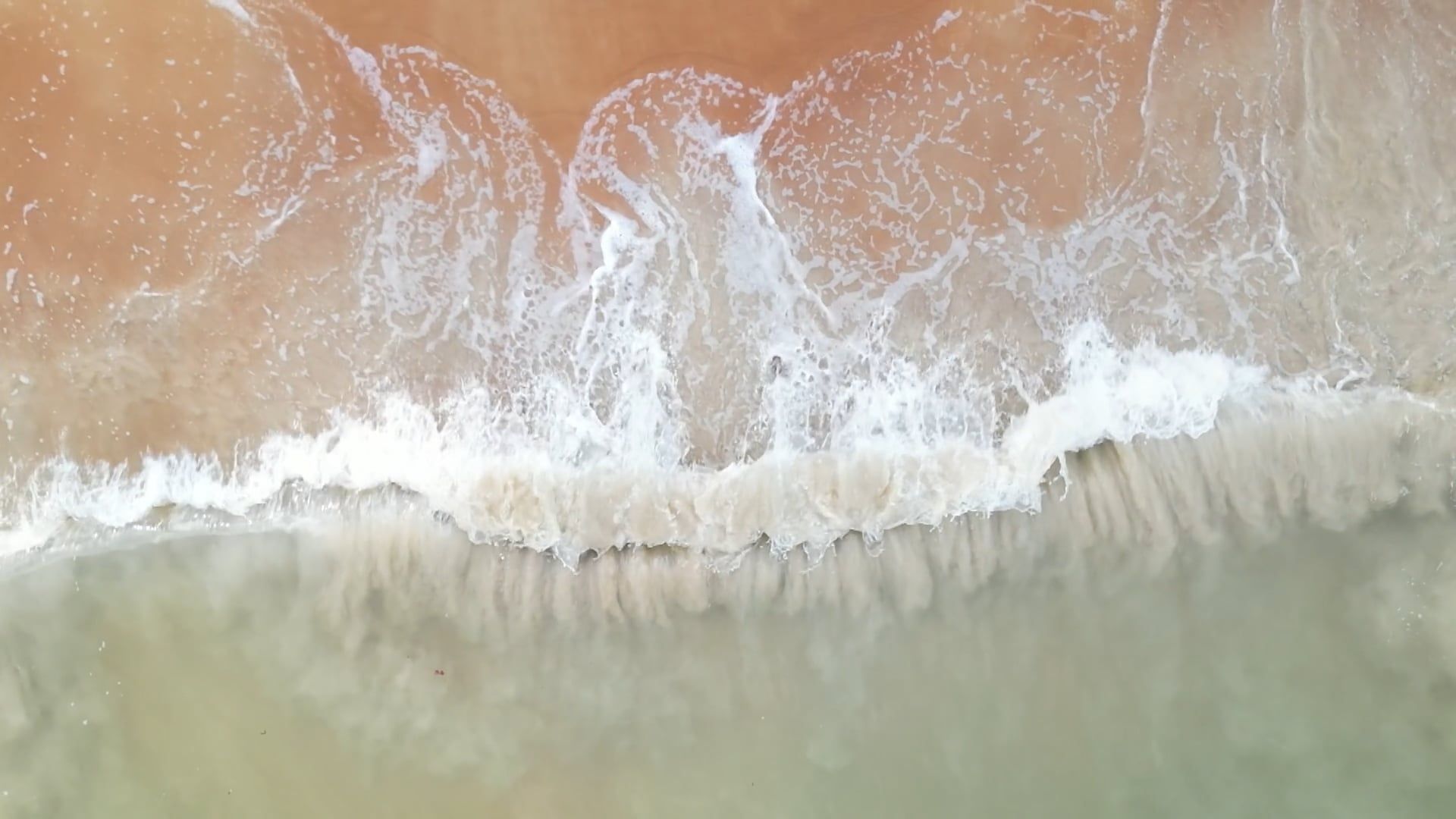Breaking Waves on a Sandy Beach on a Cloudy Day Free Stock Video ...