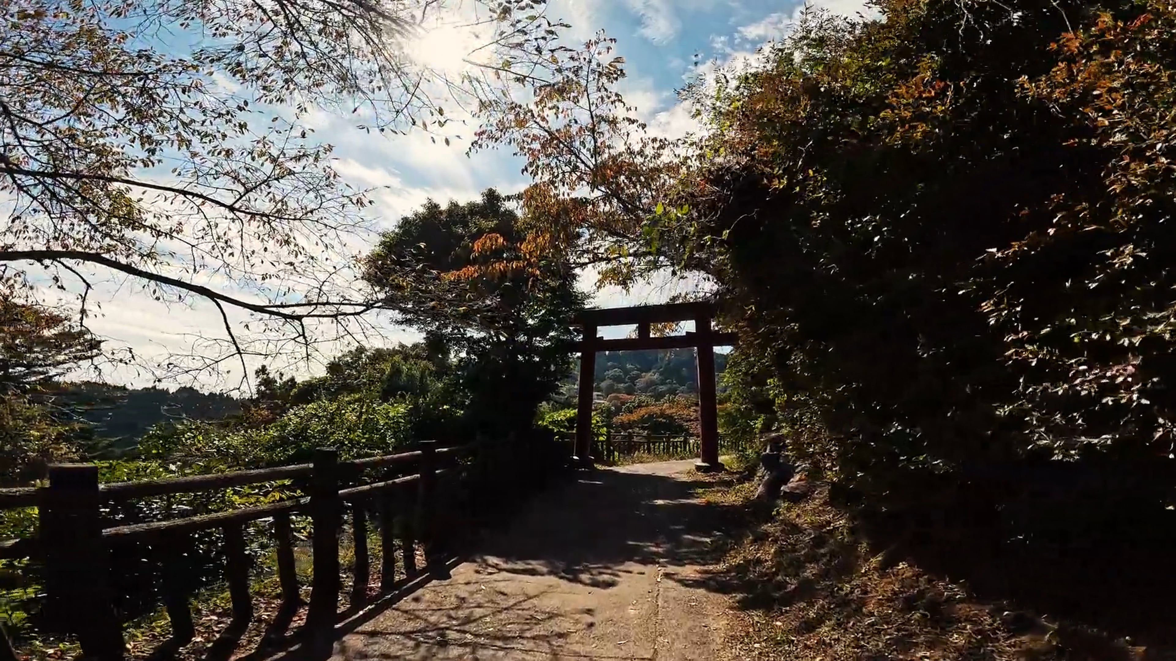 Walking Through a Gate in the Mountains in Japan Free Stock Video ...
