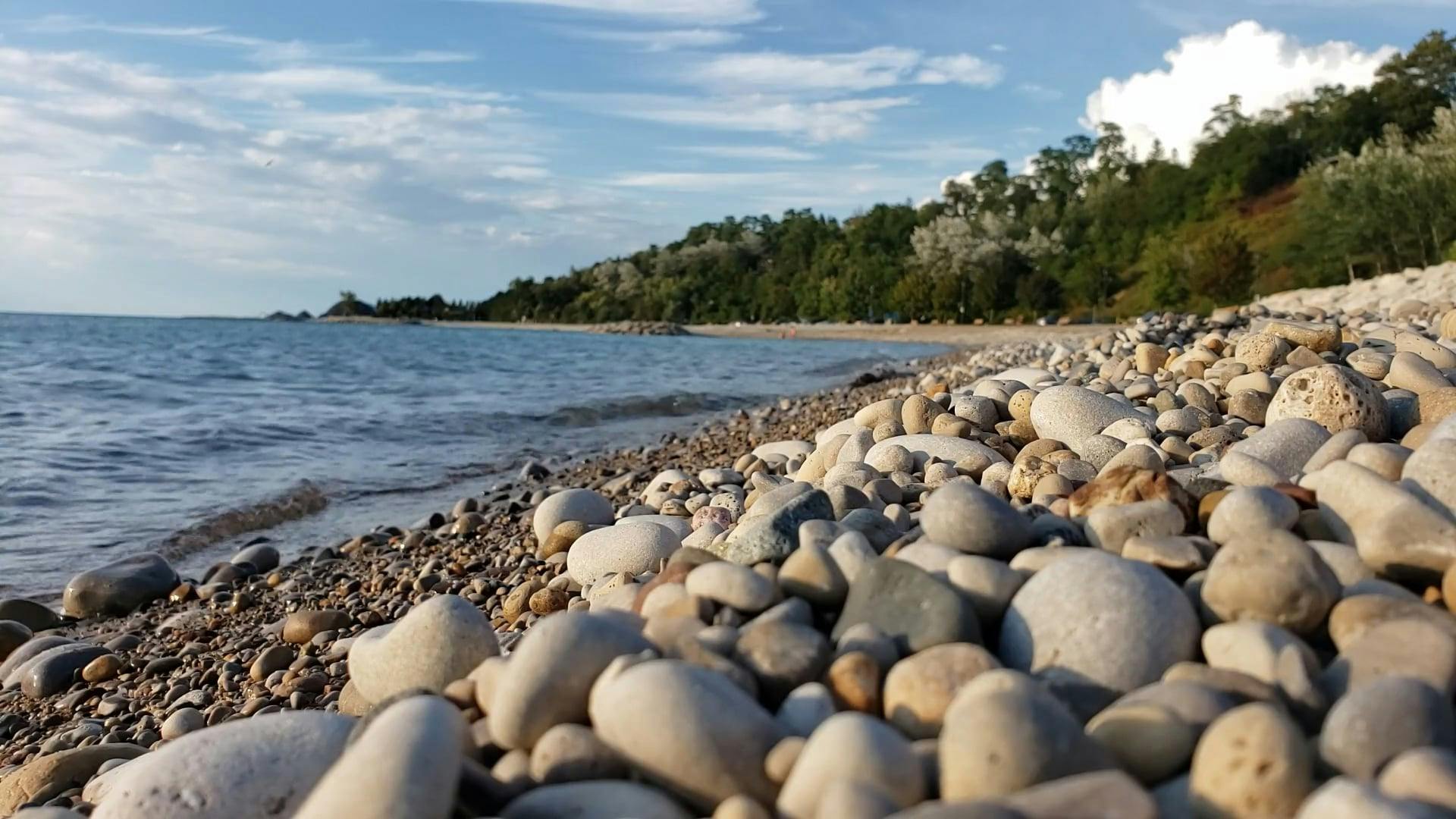 Vidéo gratuite de bloc, bord de mer, caillou, coucher de soleil, eau ...