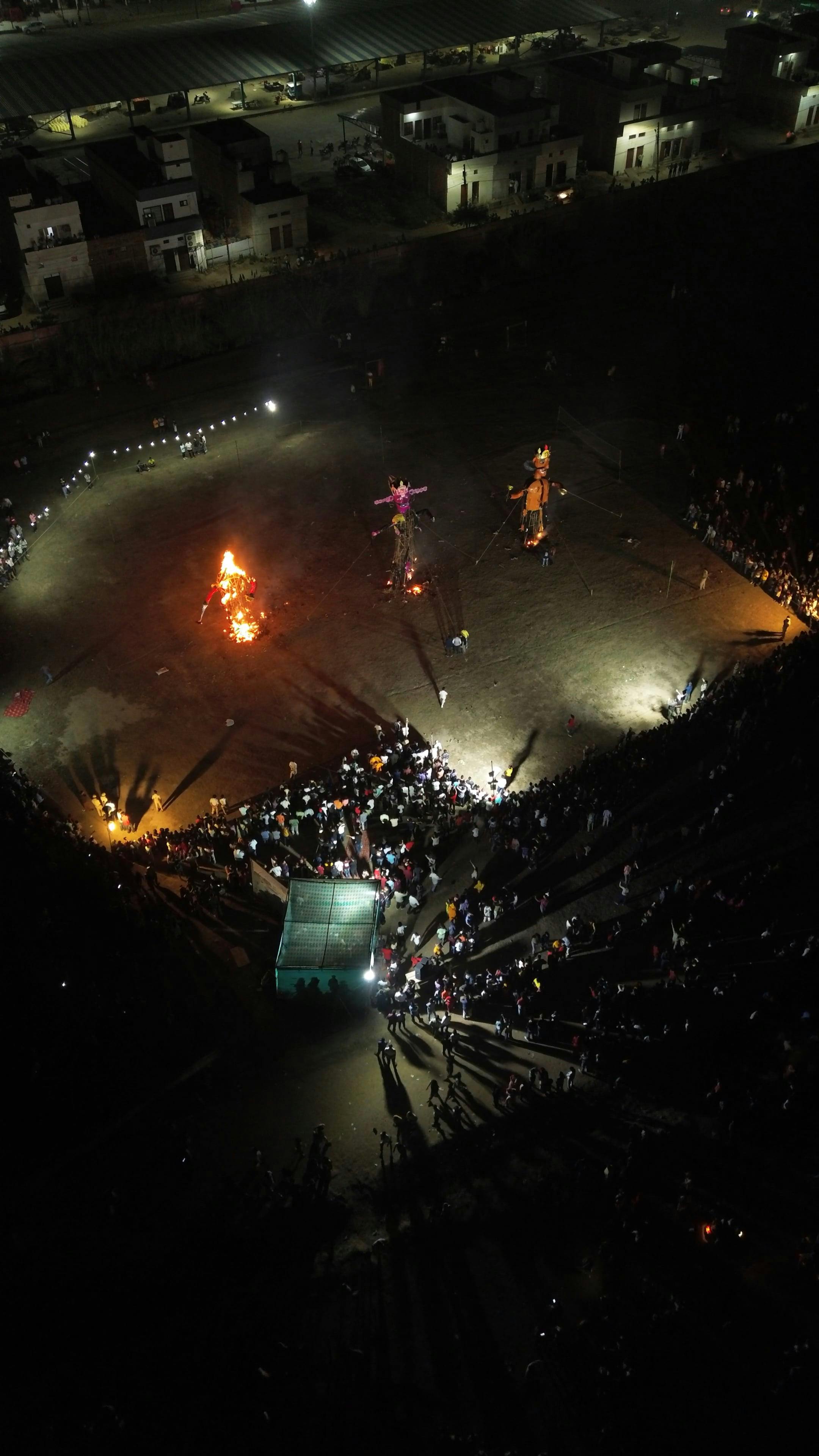 A night view of a crowd of people at a festival Free Stock Video ...