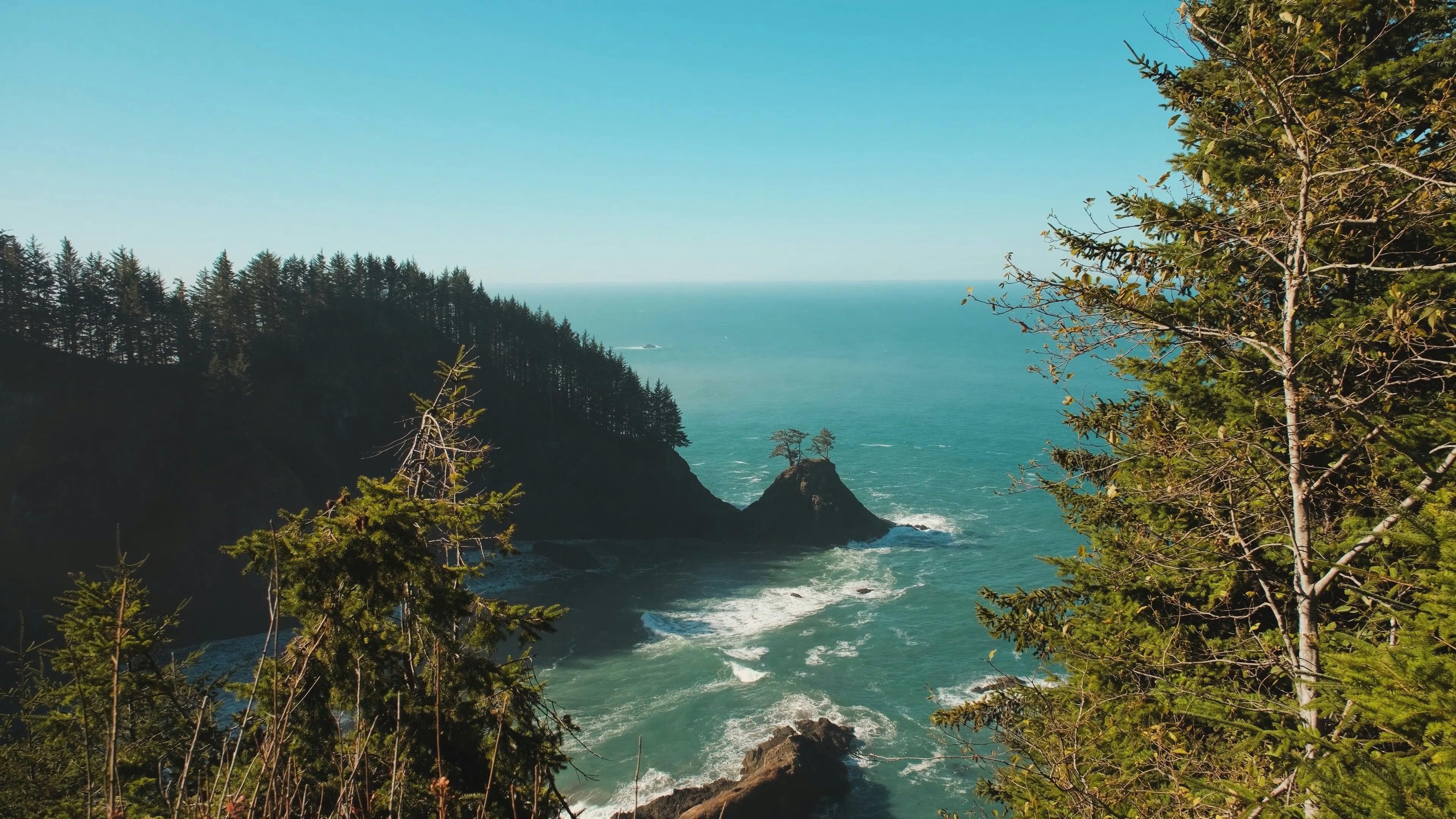 Pacific Northwest coastline Free Stock Video Footage, Royalty-Free 4K ...