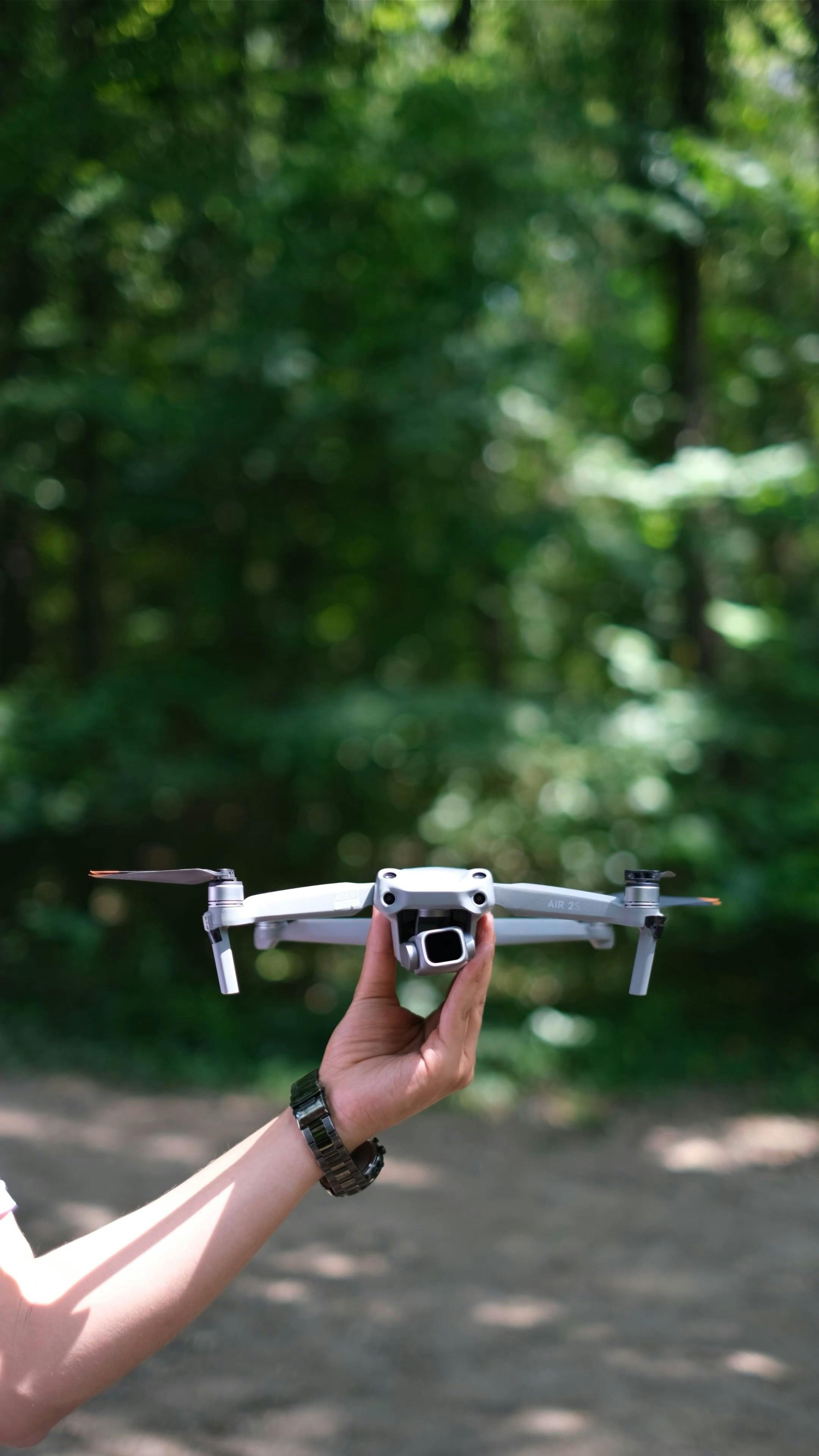 Full Shot And Close-up Footage Of A Flying Drone Machine Free Stock ...