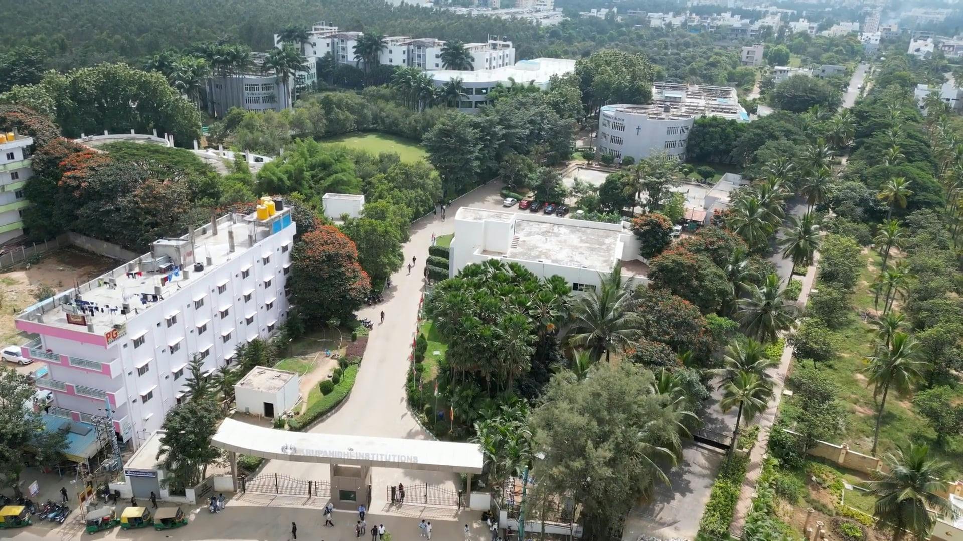 Aerial View of School Entrance and Sports Blocks Free Stock Video ...