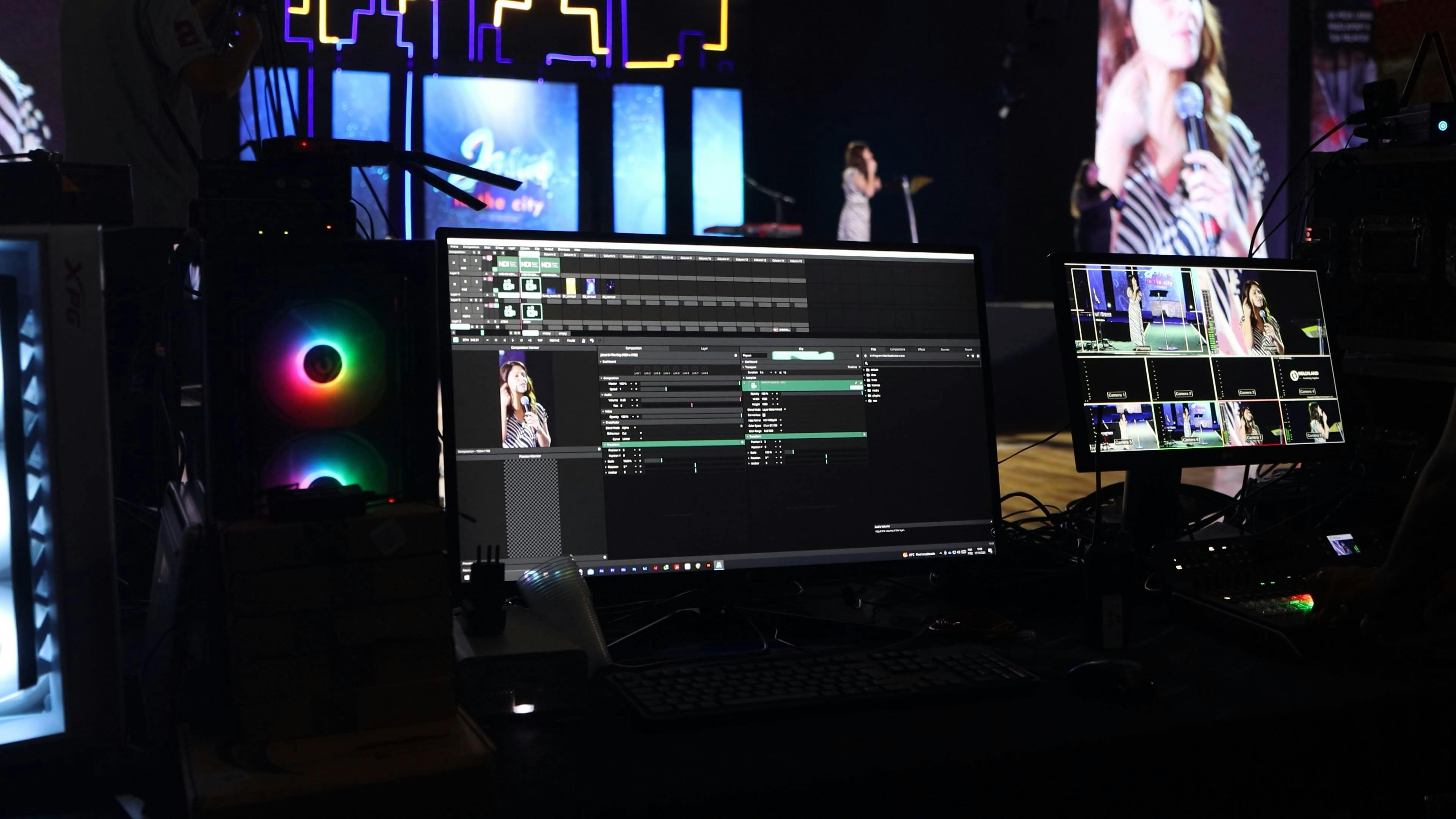 A computer screen with a video playing on it Free Stock Video Footage ...