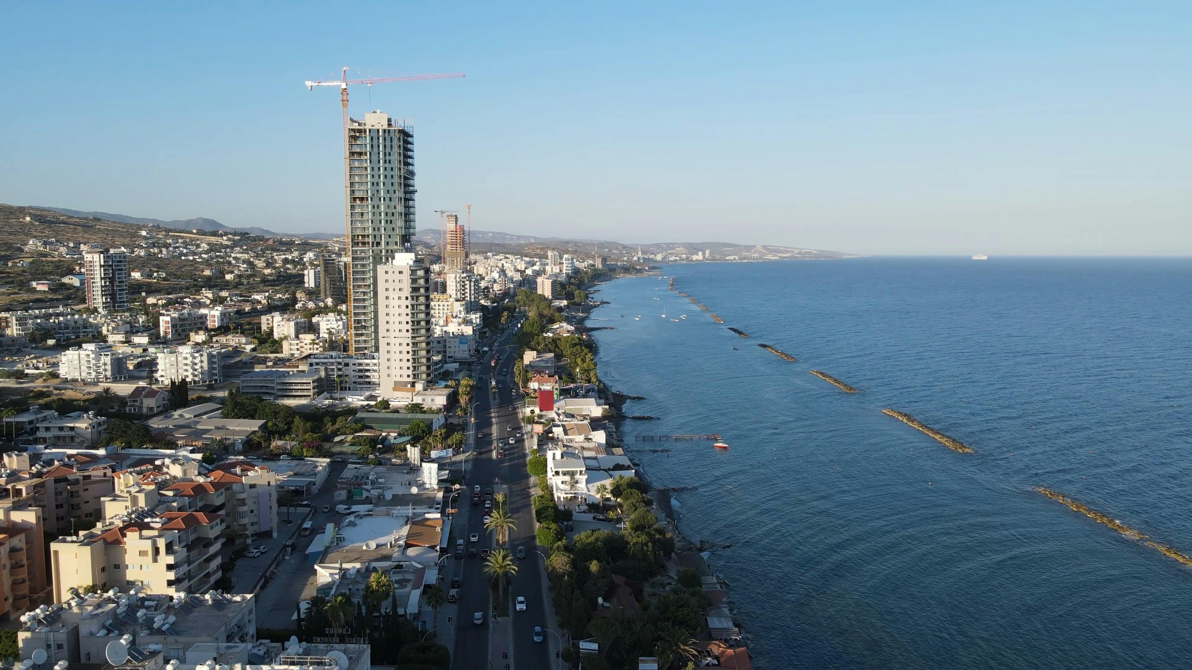 Aerial View of Limassol, Cyprus Cityscape Free Stock Video Footage ...