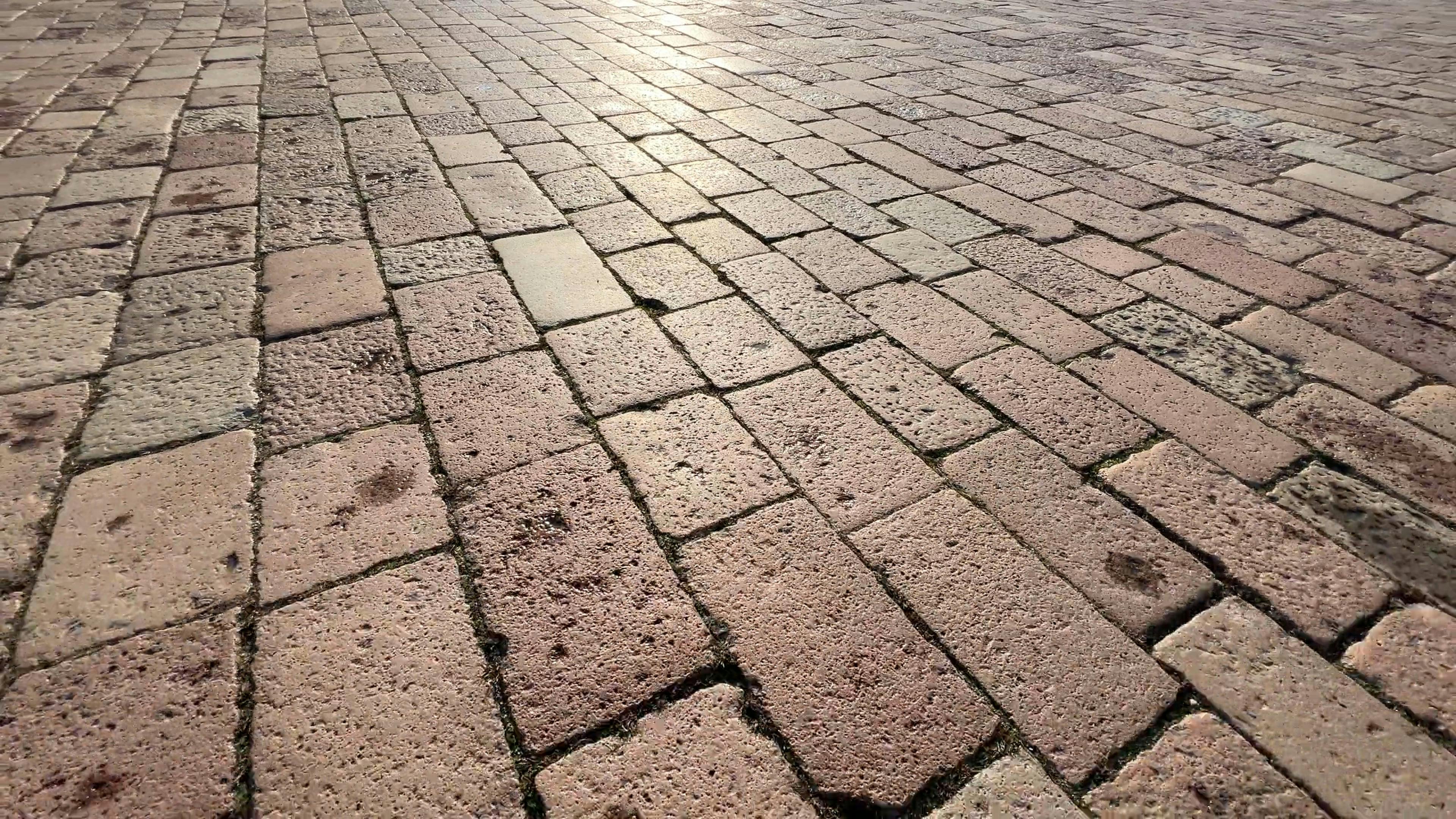 Bricks Tiled Floor With Zigzag Pattern Texture Videos, Download The ...