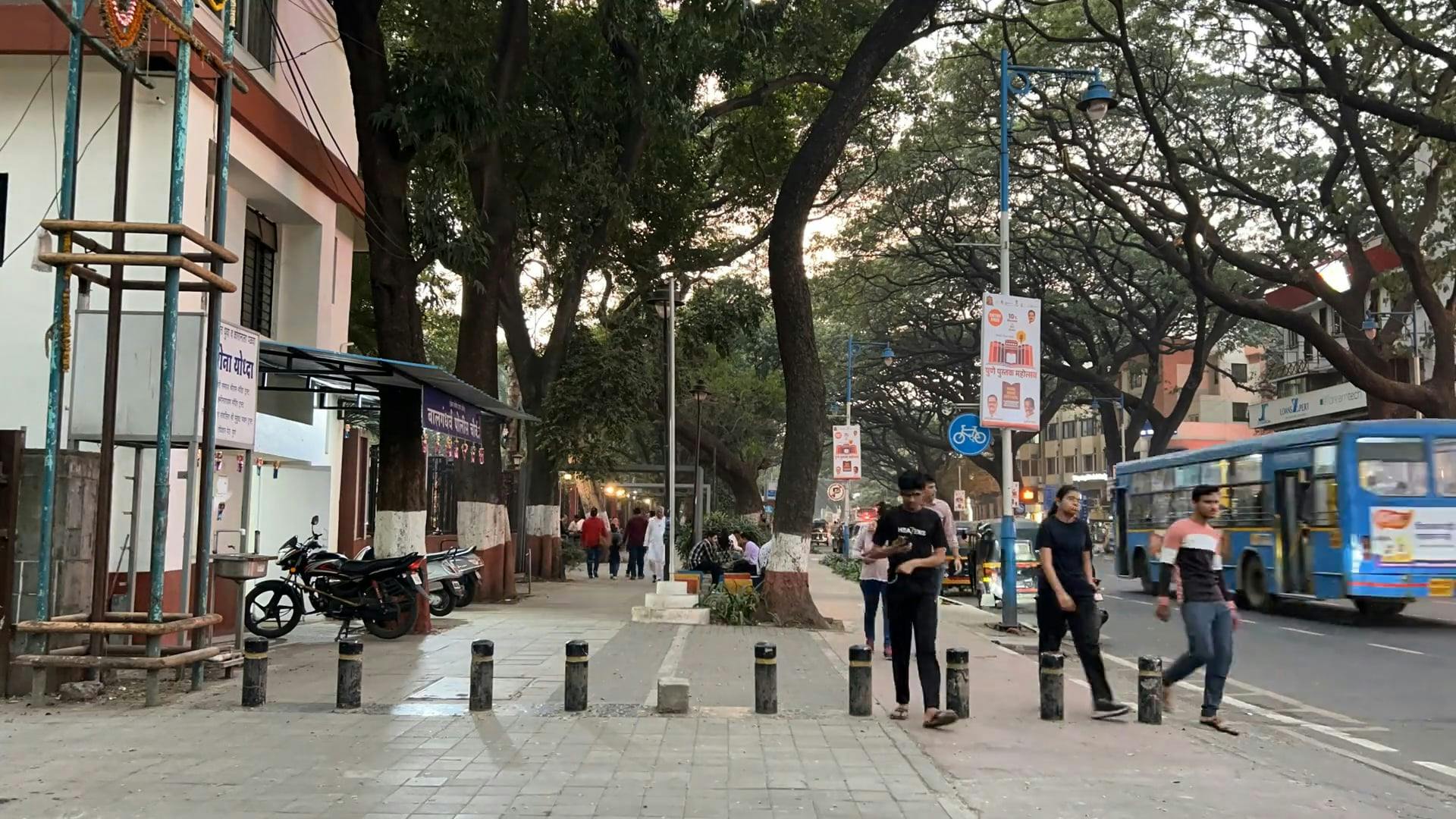 Jungli Maharaj Road, (JM Road), Pune Free Stock Video Footage, Royalty-Free 4K & HD Video Clip