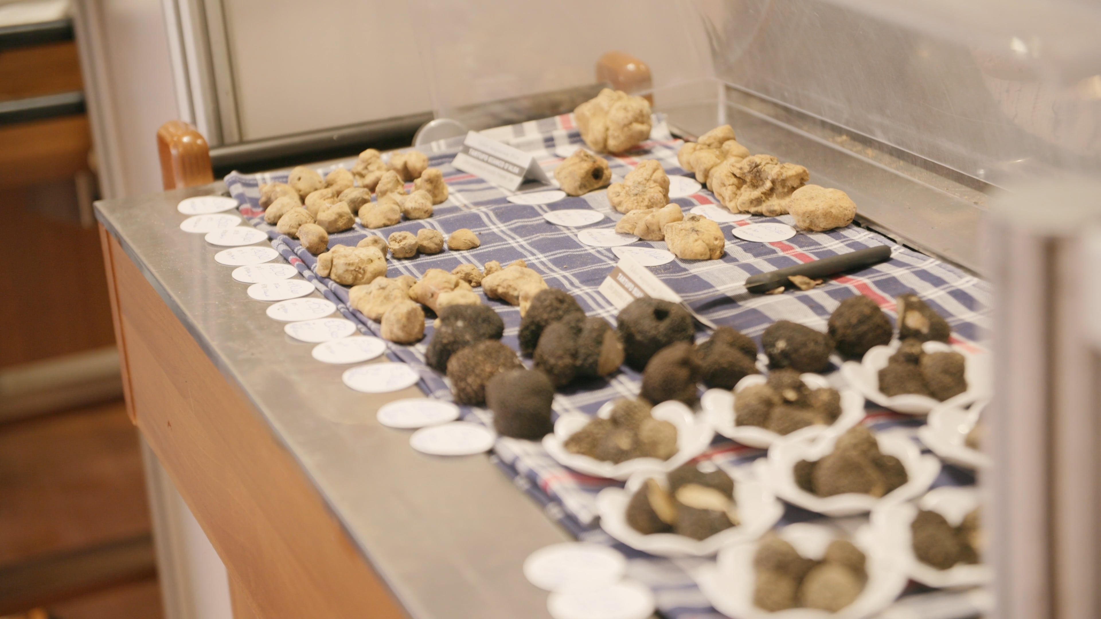 A buffet table with truffles and other food Free Stock Video Footage ...