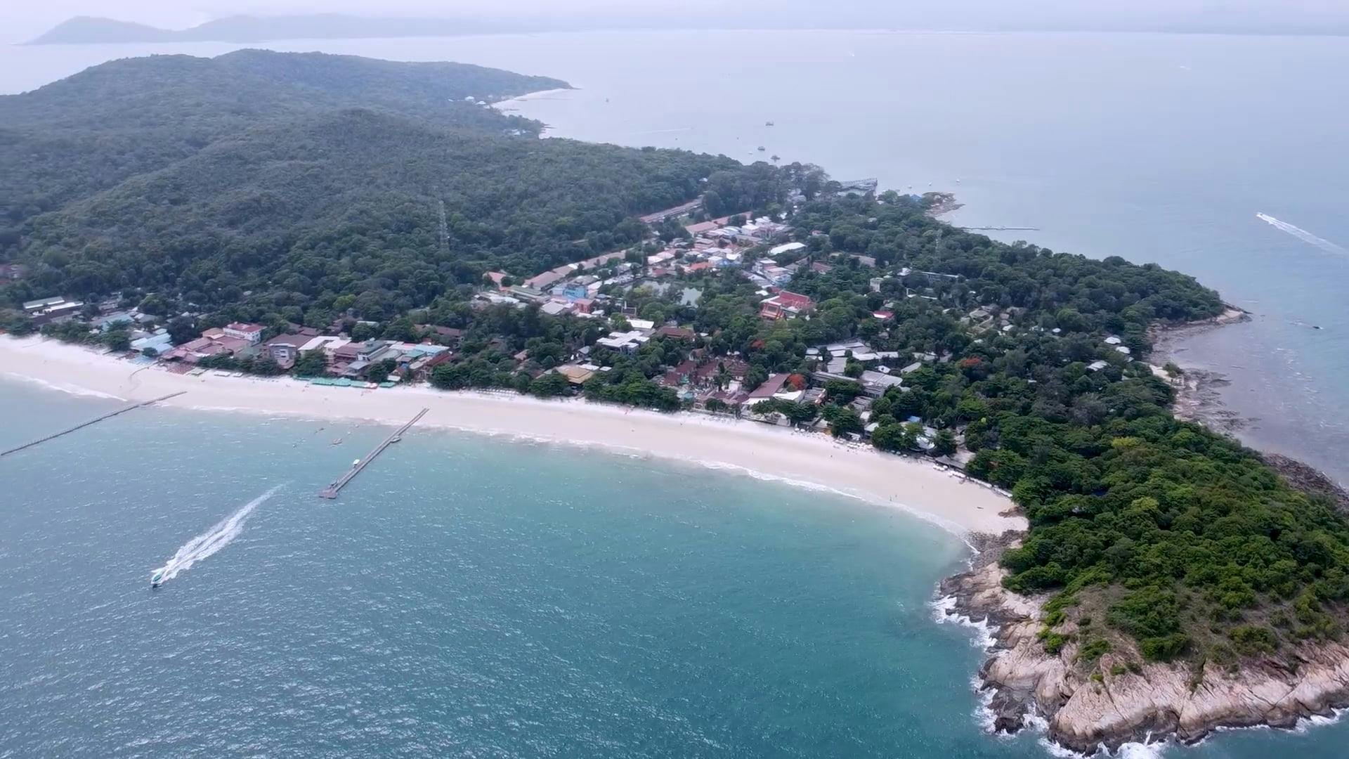 Aerial view of Koh Samet, Rayong, Thailand. Free Stock Video Footage ...