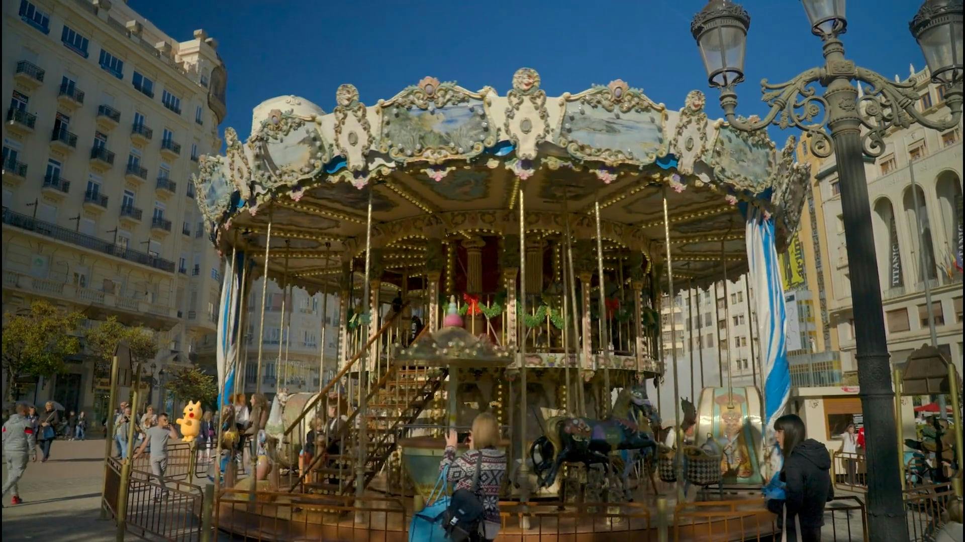 Сhildren's carousel in valencia Free Stock Video Footage, Royalty-Free ...