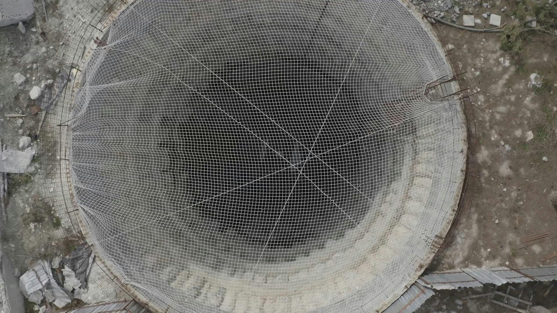 An aerial view of a large concrete structure Free Stock Video Footage ...