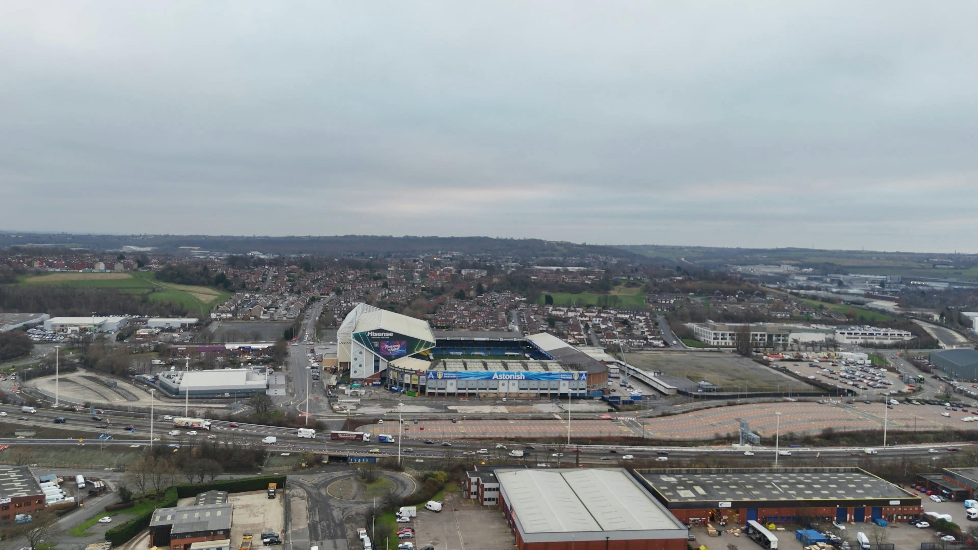 Aerial View of Elland Road Stadium Free Stock Video Footage, Royalty ...