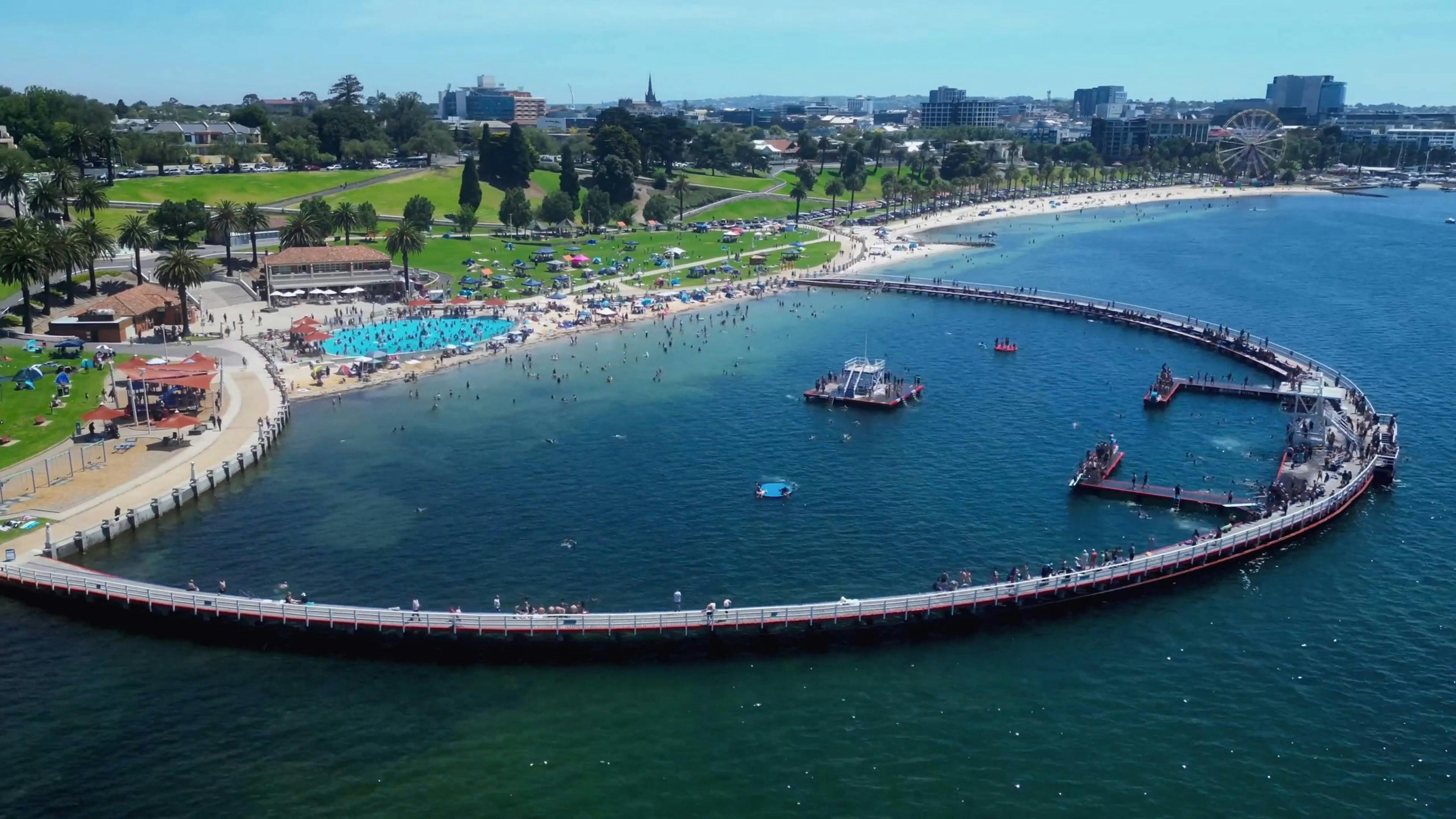 Eastern Beach Promenade Geelong Free Stock Video Footage, Royalty-Free ...