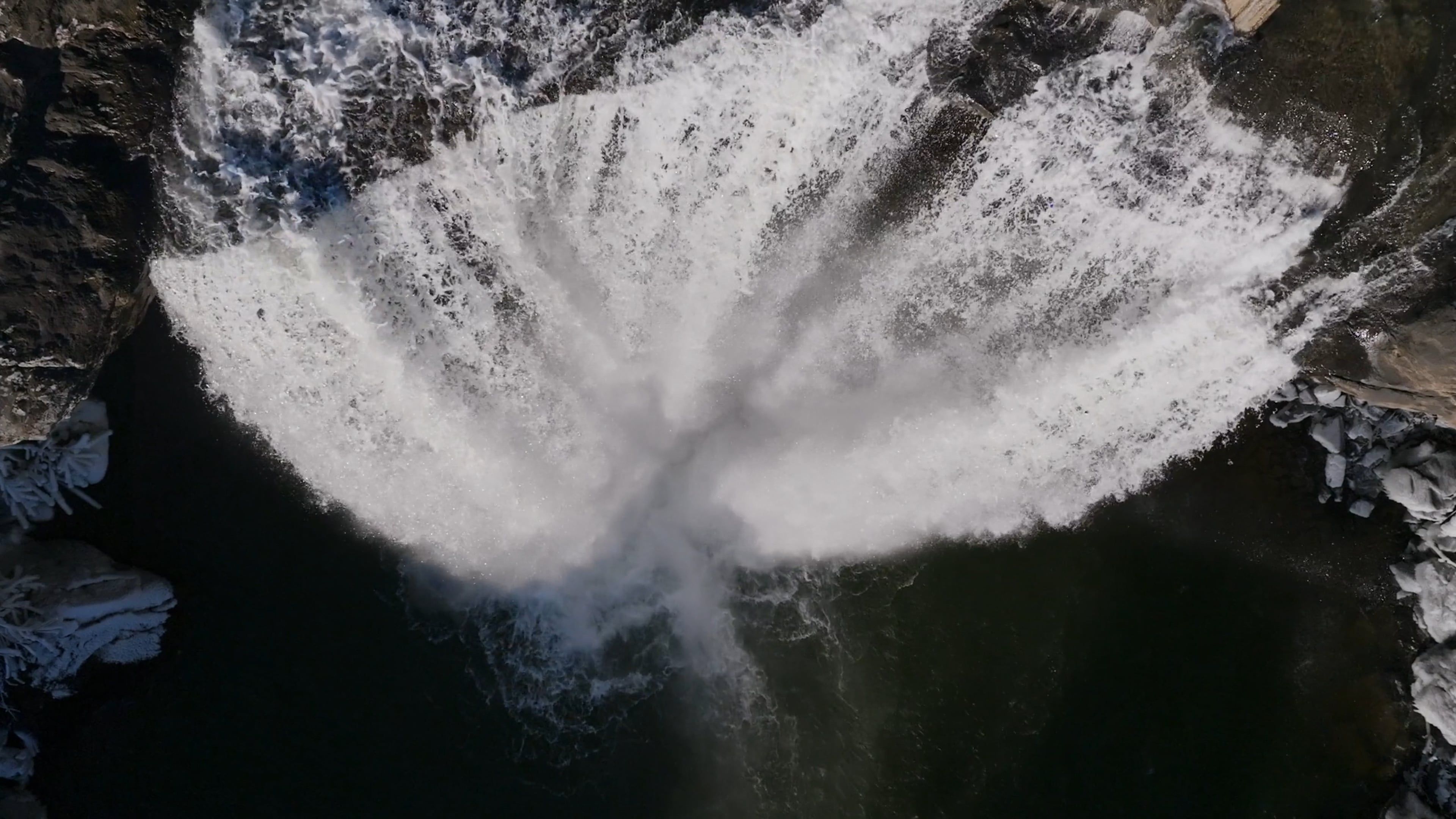 Aerial view of a waterfall Free Stock Video Footage, Royalty-Free 4K ...
