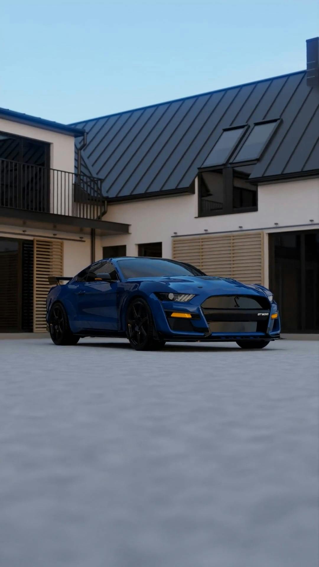 A blue car parked in front of a house Free Stock Video Footage, Royalty ...