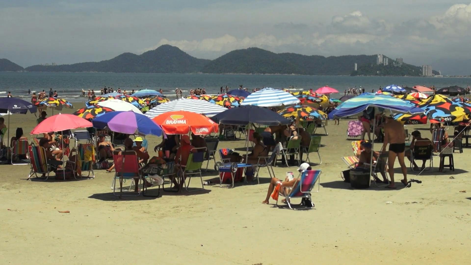 People At The Beach On A Sunny Day Free Stock Video Footage, Royalty ...